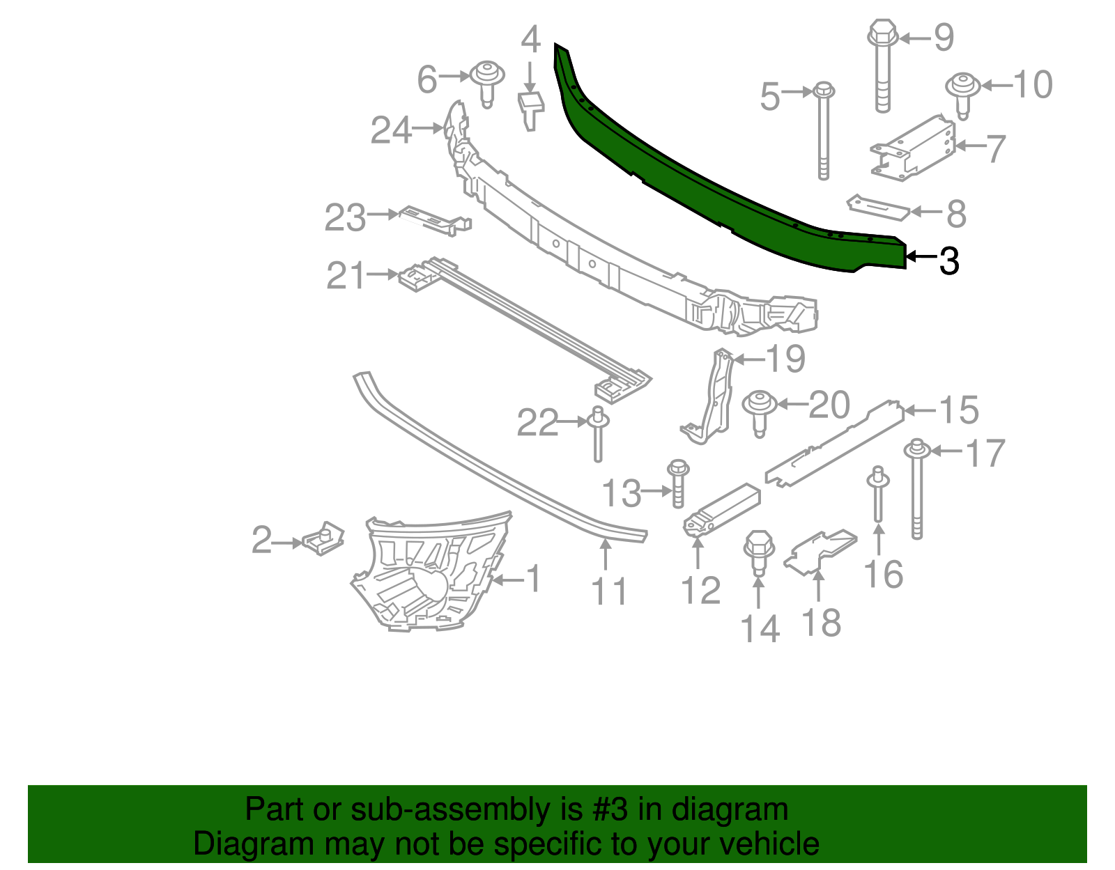 51-11-7-301-577 - Upper Impact Bar 2014-2024 Mini Cooper | Braman BMW ...