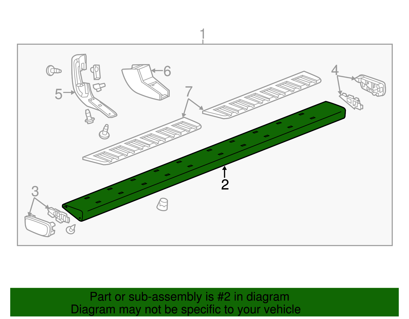 2014-2019 GM Step Bar - Driver's Side (LH) 84106463 | TascaParts.com