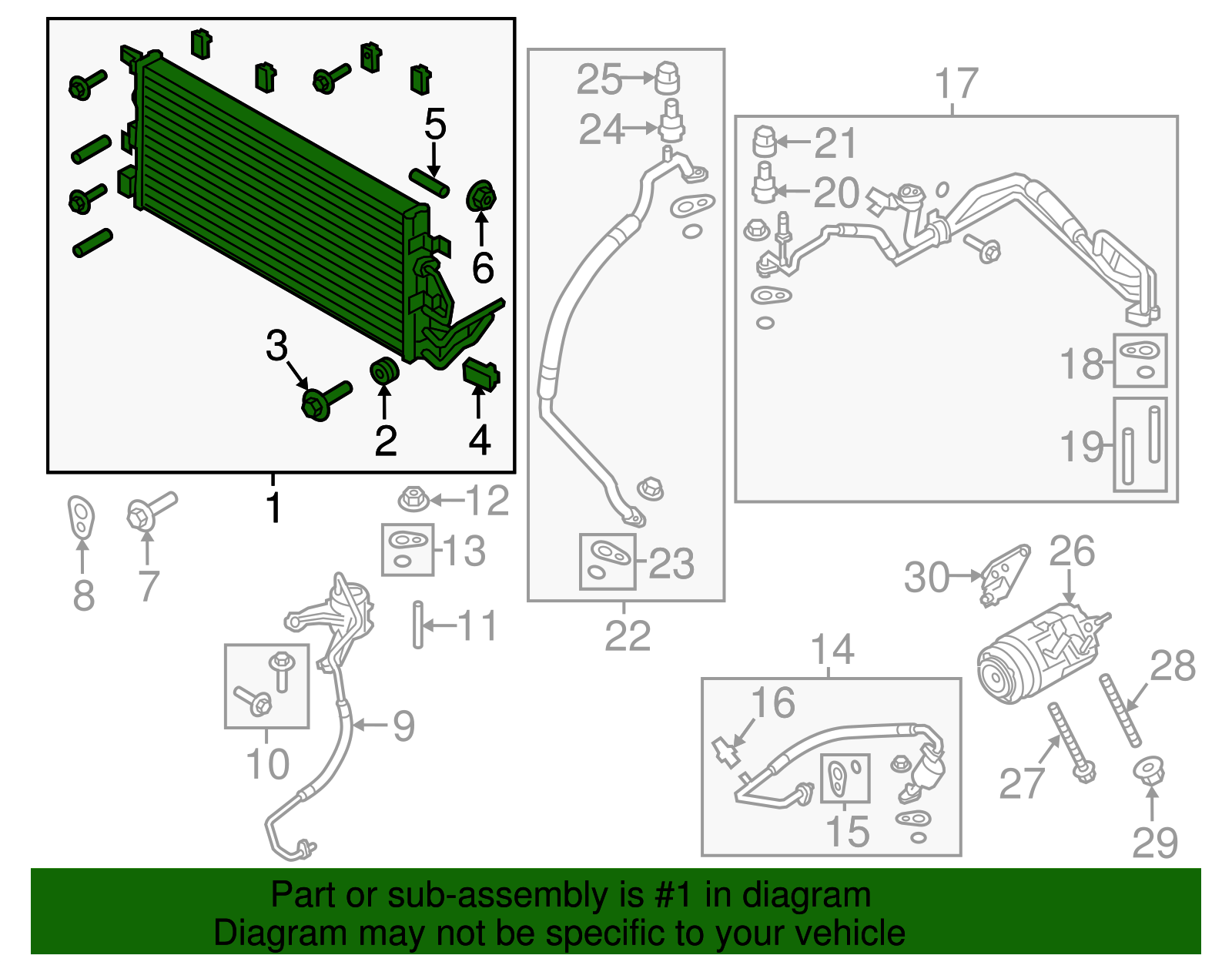 2012-2019 Ford Explorer | Condenser | BB5Z-19712-C | Walls' Ford Parts