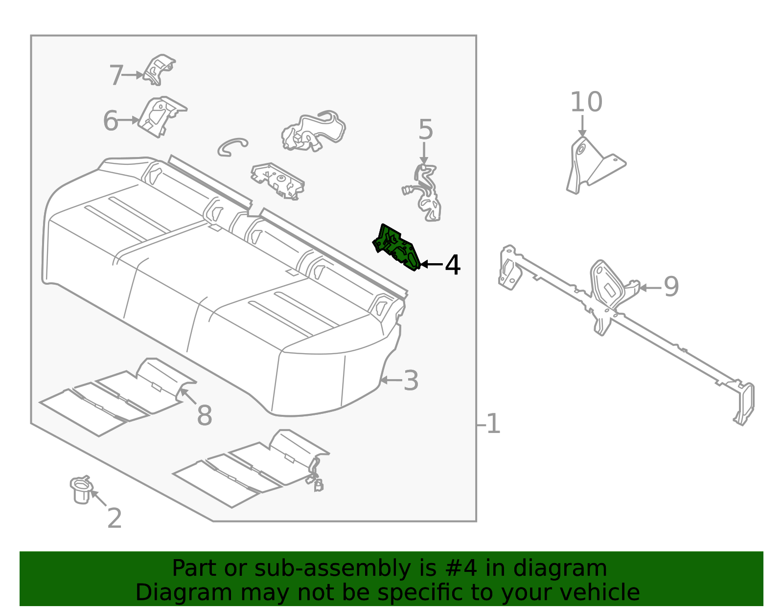 2021-2022 Nissan Rogue 2021-2025 Nissan Rogue - Bracket 88028-6RA0A ...