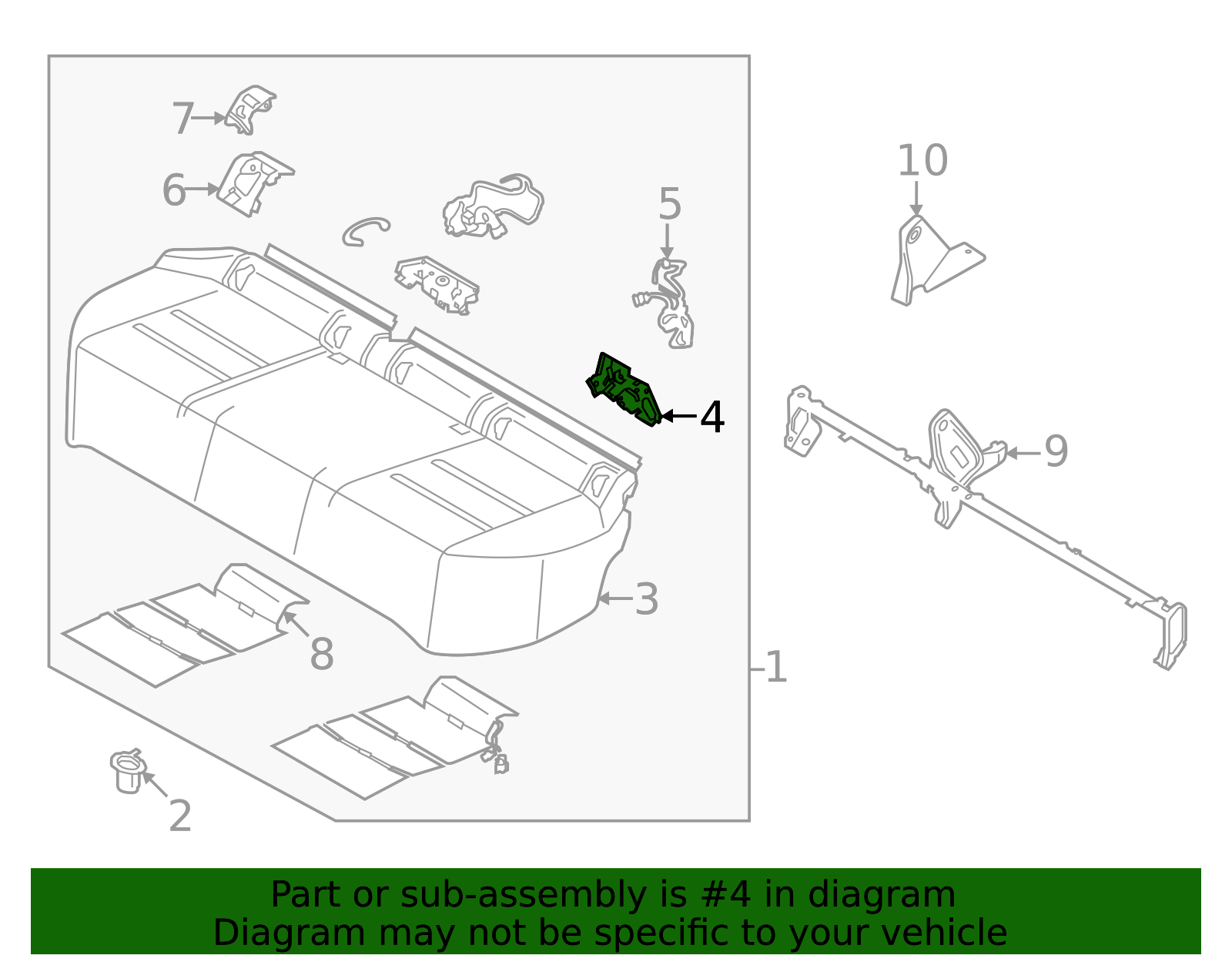 2021-2025 Nissan Rogue Bracket 88859-6RA0A | Nissan Parts Plus
