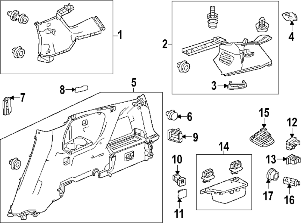 84669-T90-A01ZA - 2023-2025 Honda Pilot - Pocket | Genuine Honda Parts