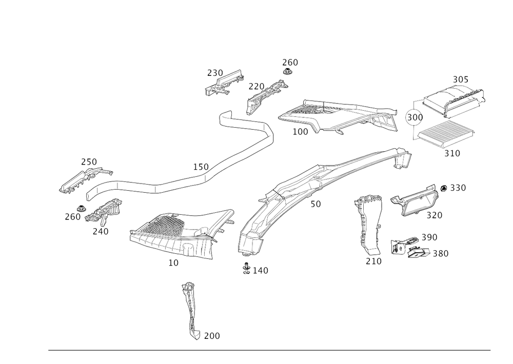 1995-2026 Mercedes-Benz Engine Hood Seal 213-887-00-98 | MB OEM Parts