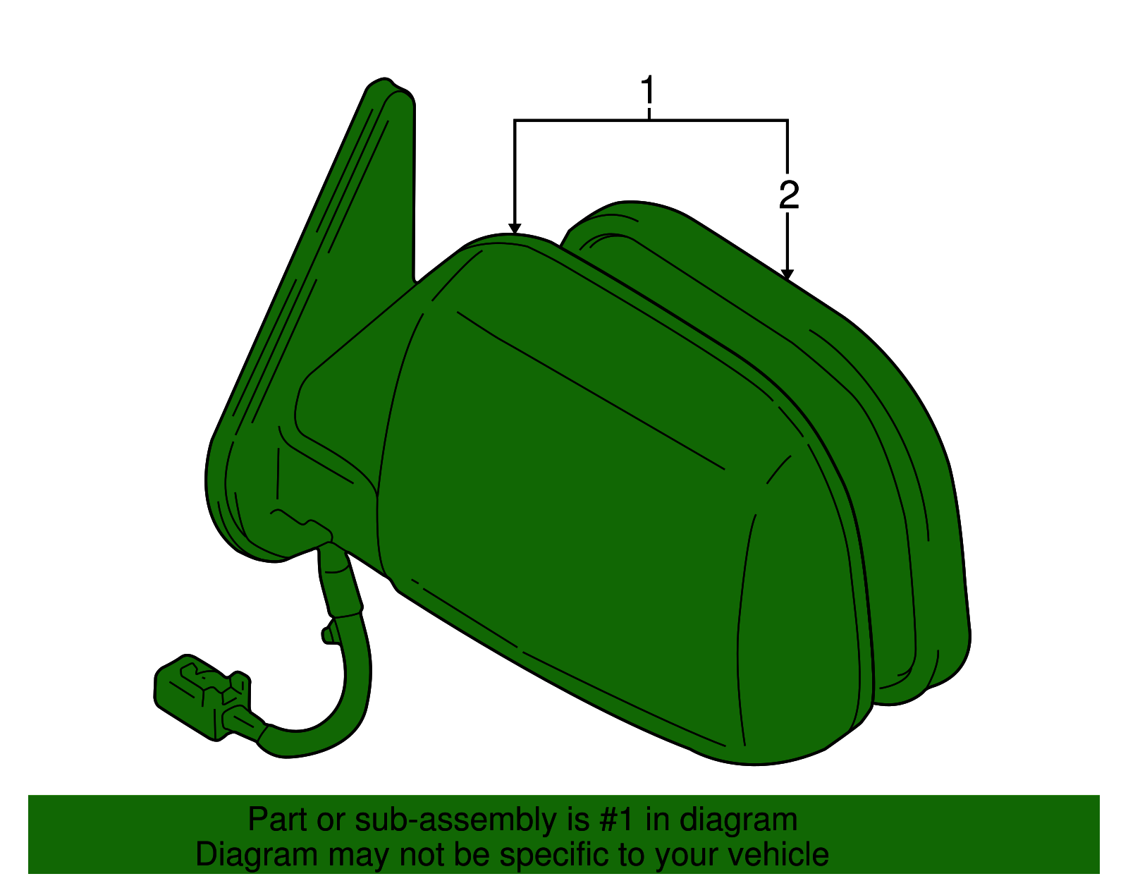 1997-1998 Toyota 4Runner Mirror Assembly - Red Metallic - Right ...