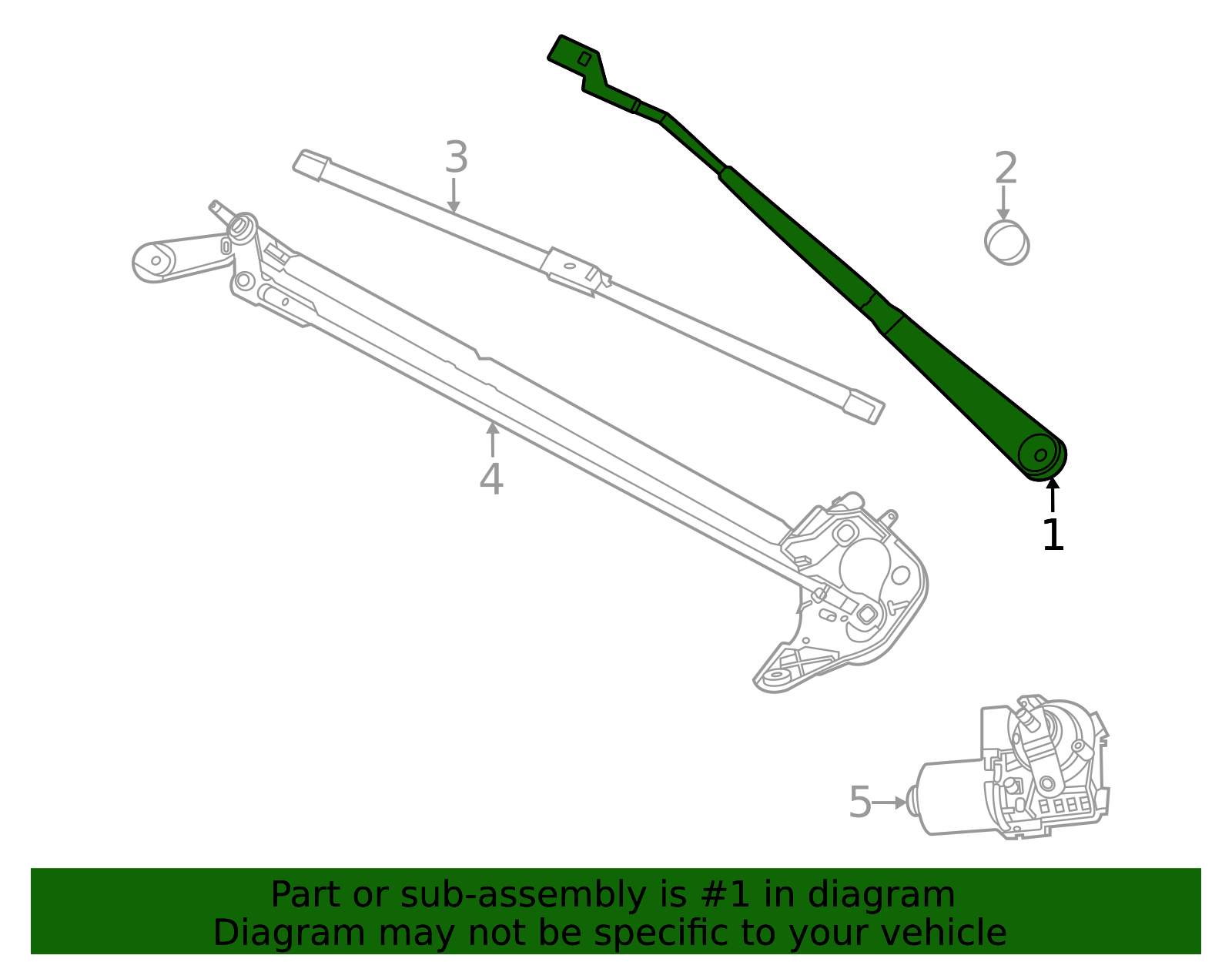 2021-2025 Ford Bronco Sport Wiper Arm M1PZ-17527-A | Awesome Parts Ford