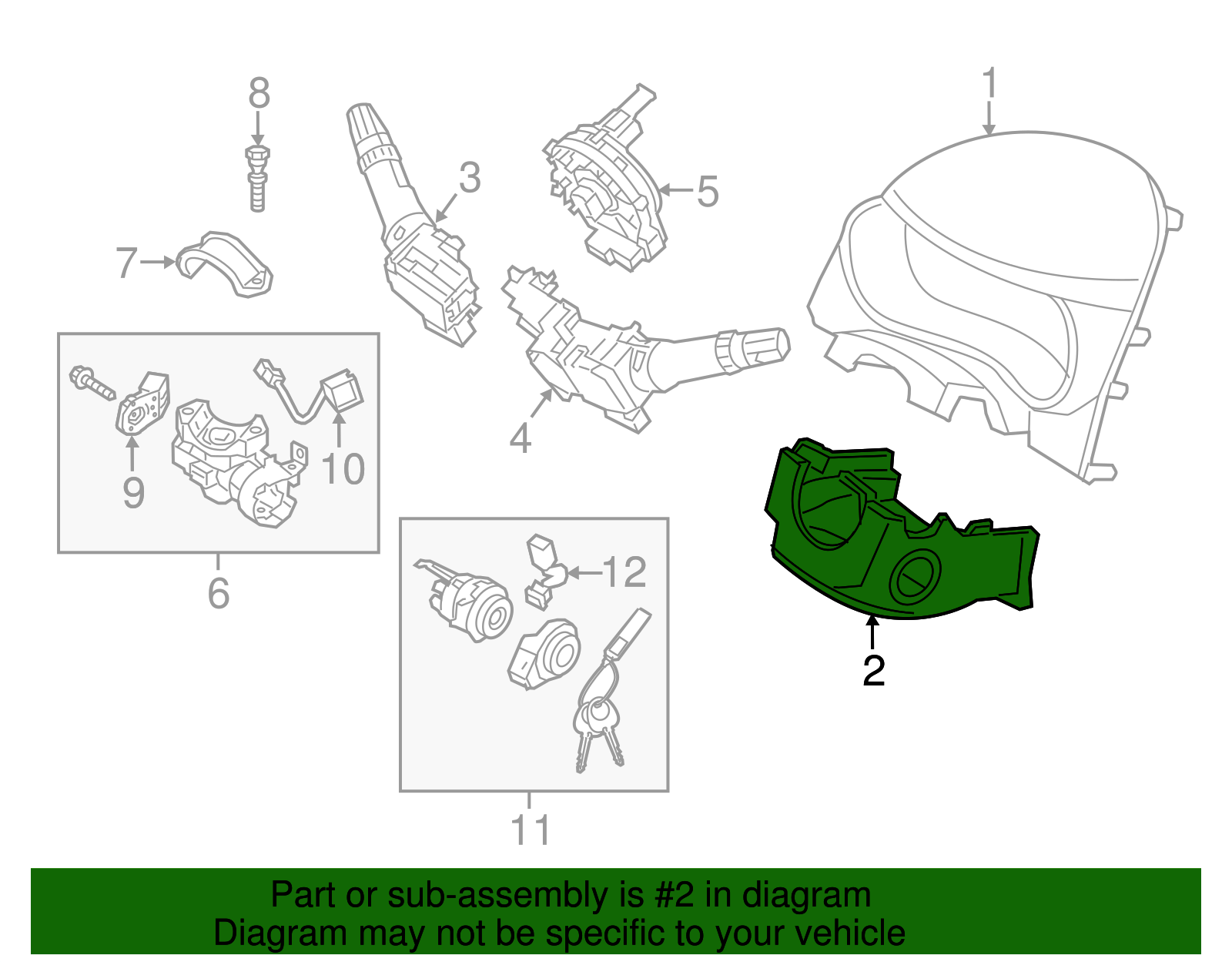 84852-B0250WK - Lower Column Cover 2017-2018 Kia | Kia.Parts Store