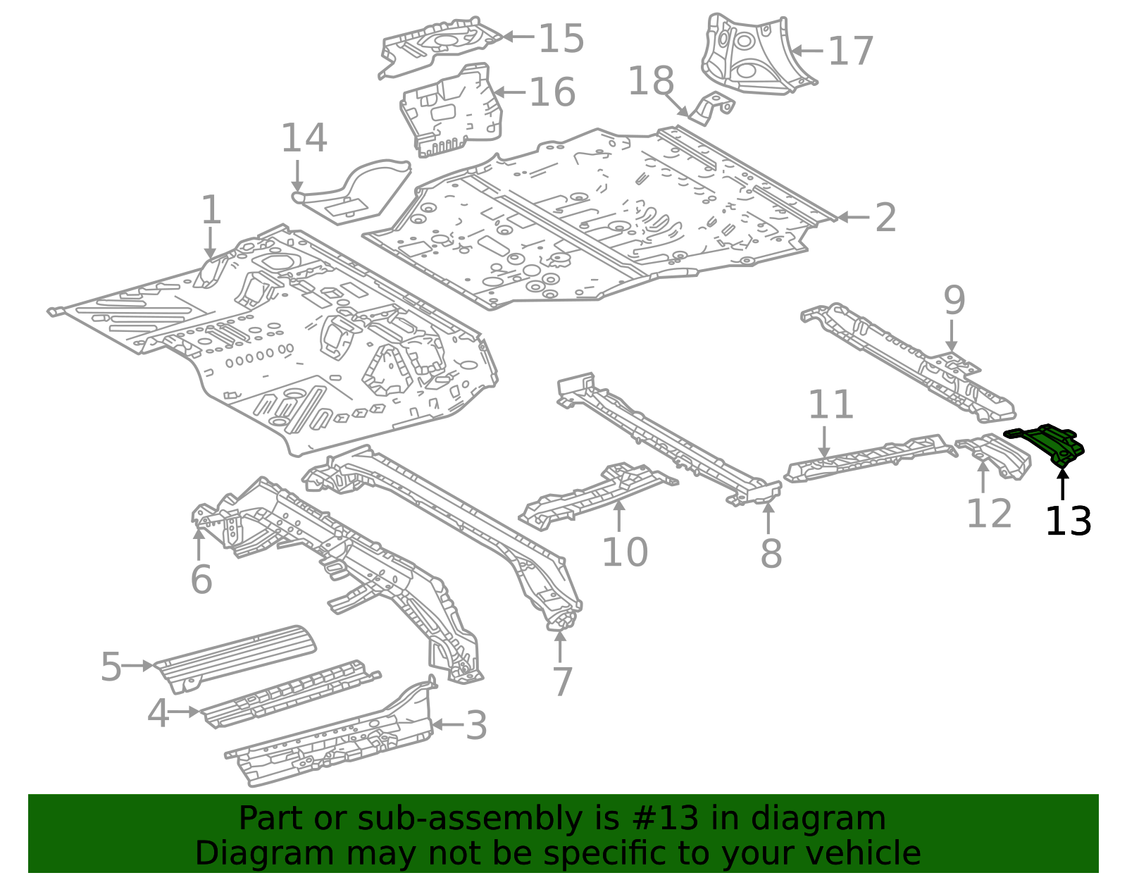2023-2025 Toyota Sequoia Floor Reinforced 57689-0C030 | Toyota Parts Center