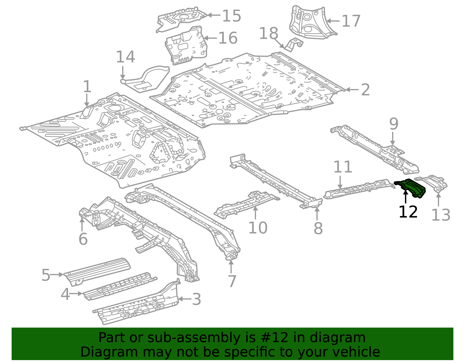57688-0C010 - Floor Reinforced 2023-2025 Toyota Sequoia | Toyota San ...