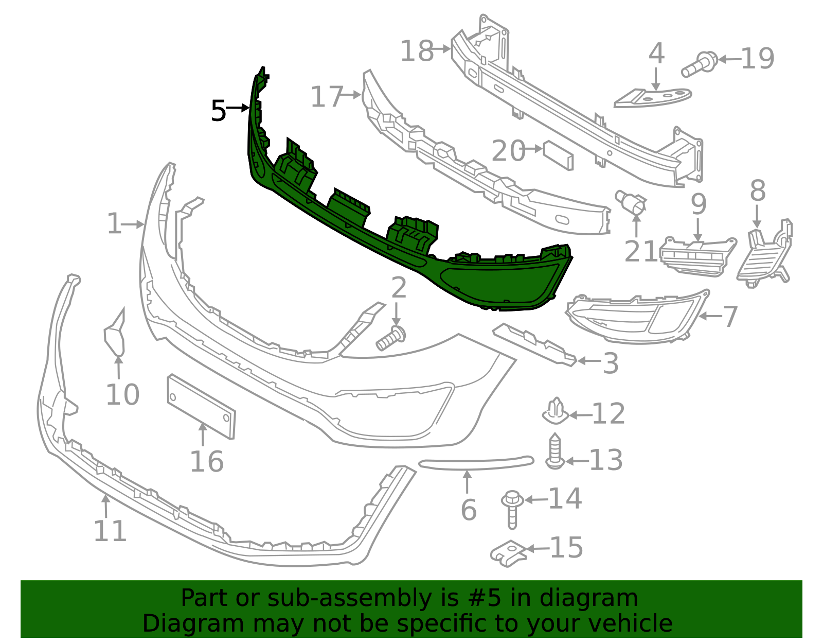 86561-3W500 - Lower Grille 2014-2016 Kia Sportage | Kia.Parts Store