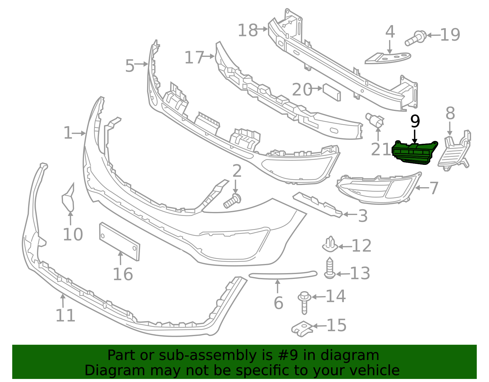 86587-3W500 - Outer Grille Lower Support 2014-2016 Kia Sportage | Kia ...