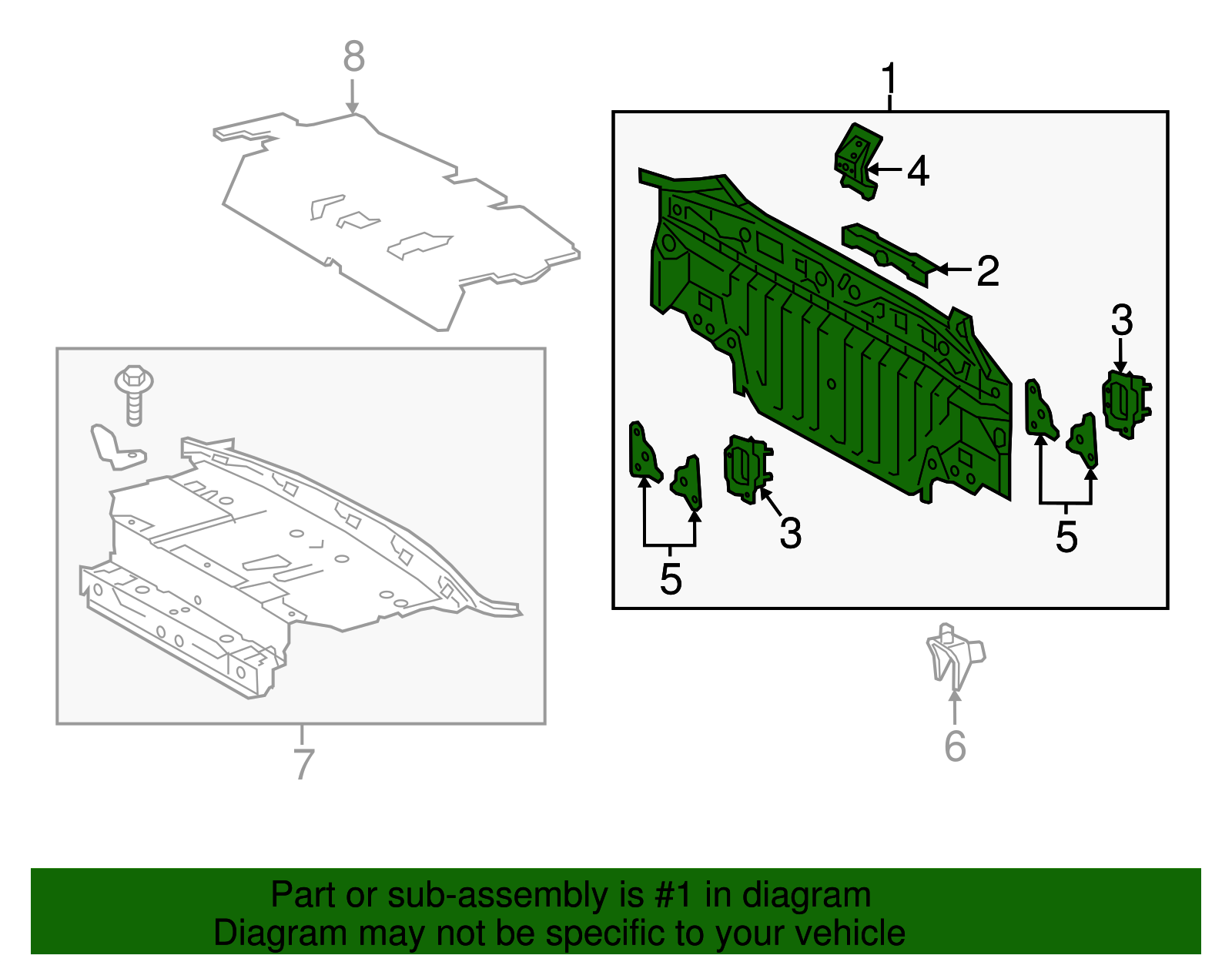 Genuine Toyota Rear Body Panel part# 58307-06200 for 2015-2017 Toyota ...