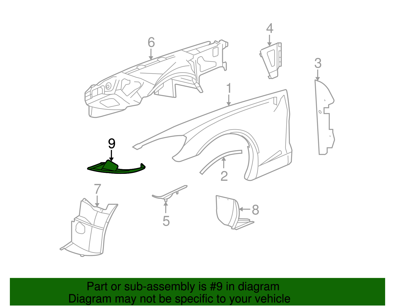 2005-2013 Chevrolet Corvette Liner Extension 15252927 | OEM GM Parts