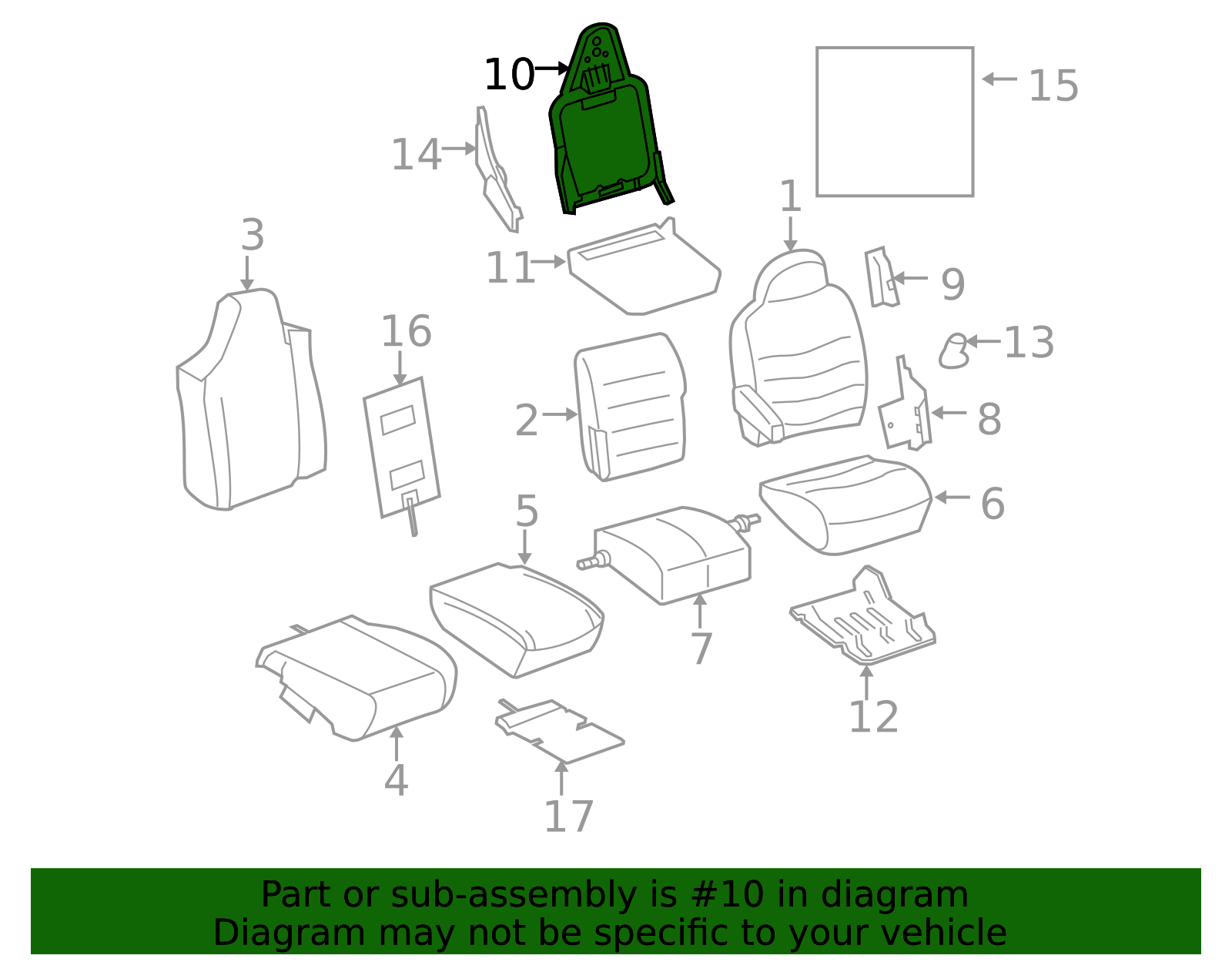Seat Back Frame - Factory Structure & Support F81Z-2561018-BA ...
