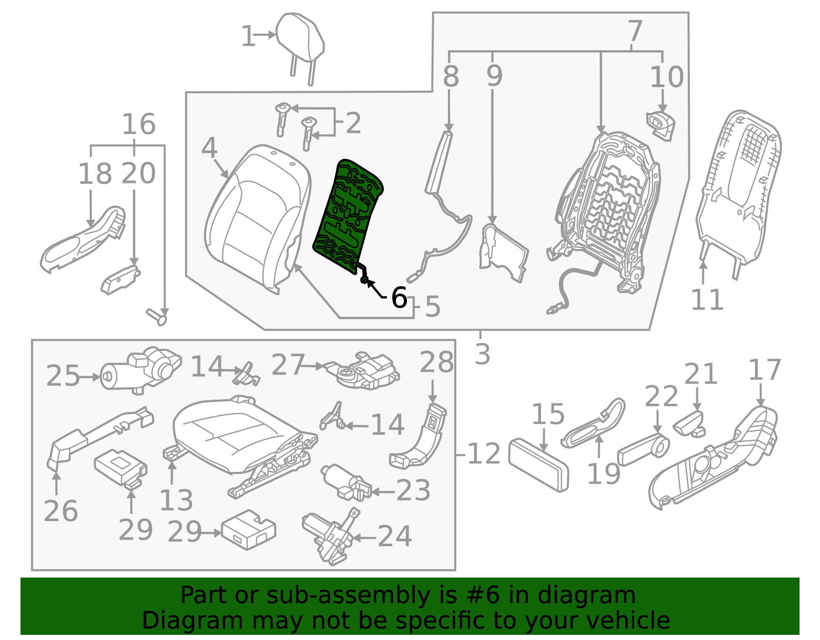 Hyundai Seat Heater Pad - OEM Heating Element - Part #88370-GI000 ...