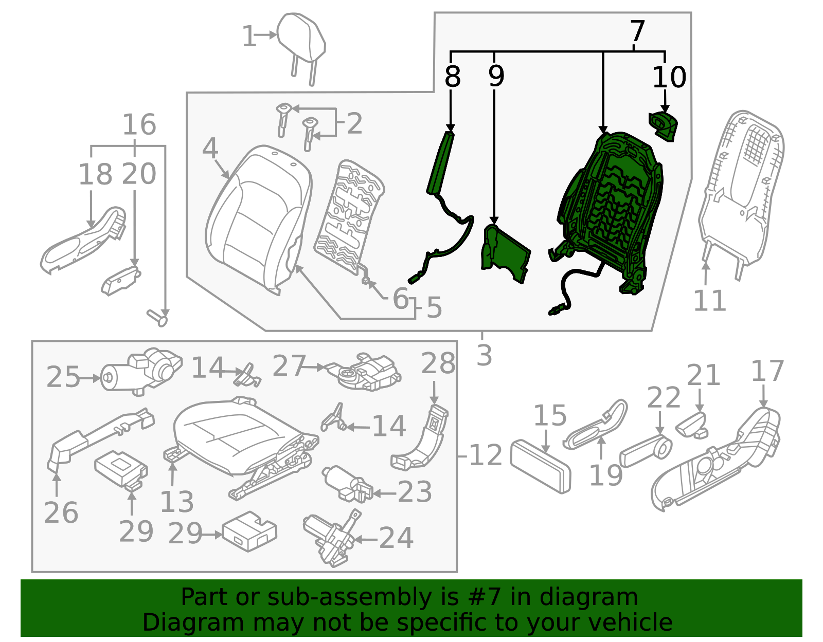 2024 Hyundai Ioniq 5 Seat Back Frame 88310-GI620 | MotorMotor