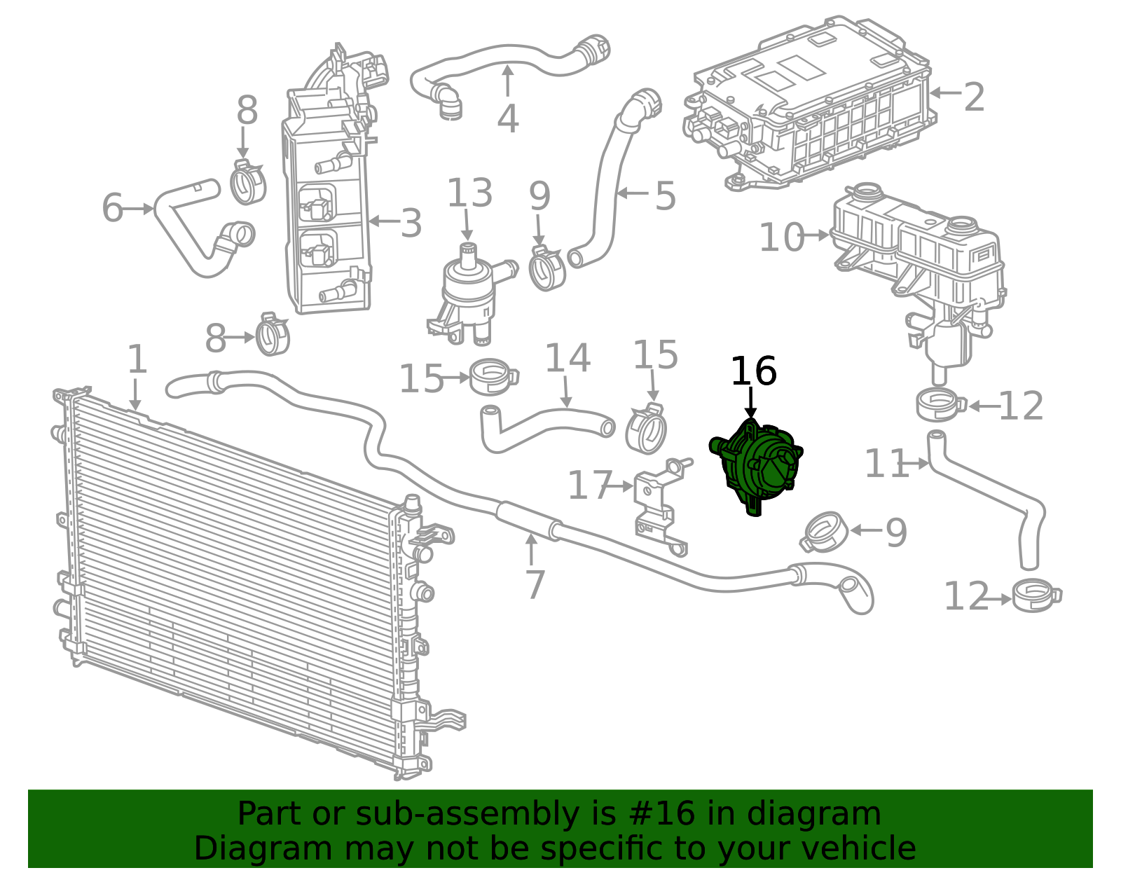13597900 - 2014-2016 GM - Generator Control Module Coolant Pump ...