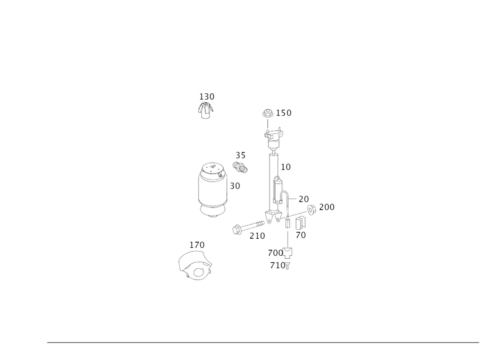 164-320-26-31 - Shock Absorber 2007-2012 Mercedes-Benz | Mercedes-Benz ...