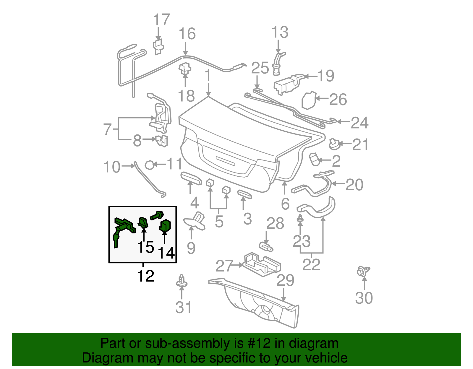 74861-SNA-A01 - 2006-2008 Honda Civic - Cylinder Trunk | Honda Parts Cheap