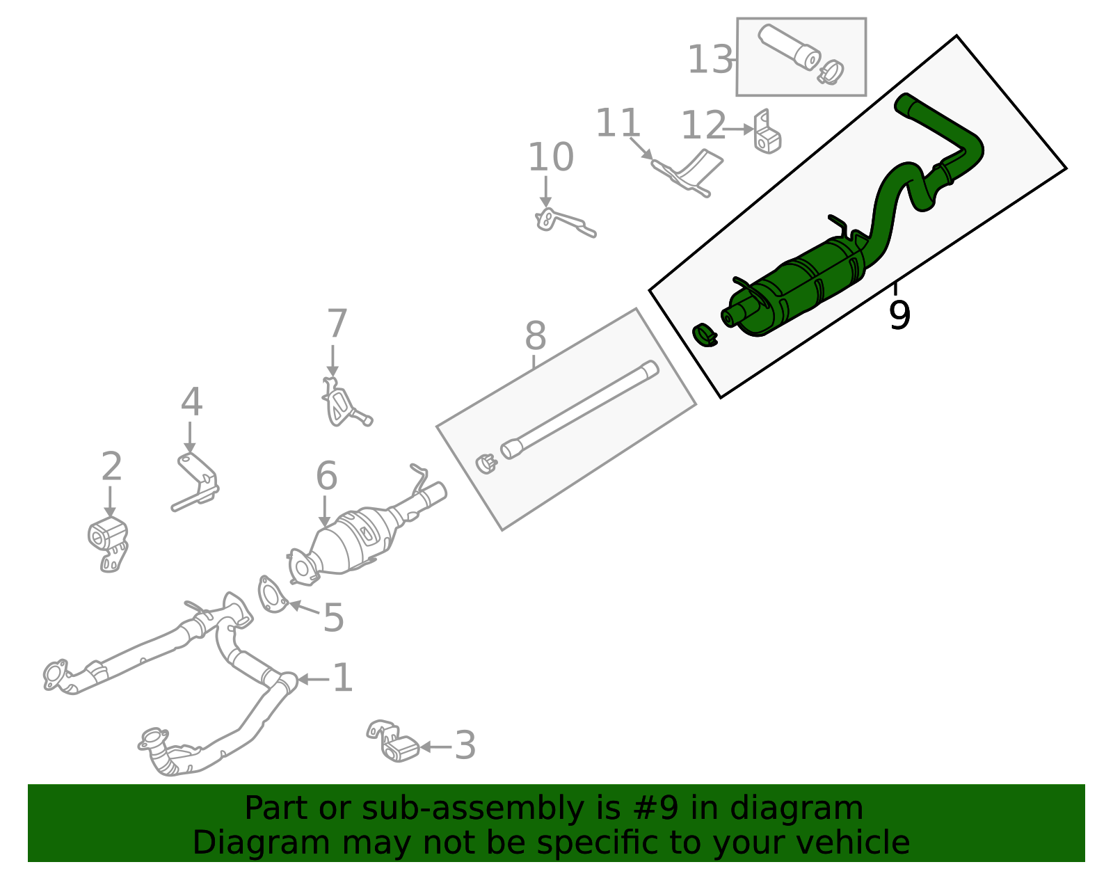 2021-2025 Ford Muffler & Pipe lc2z5230c | TascaParts.com