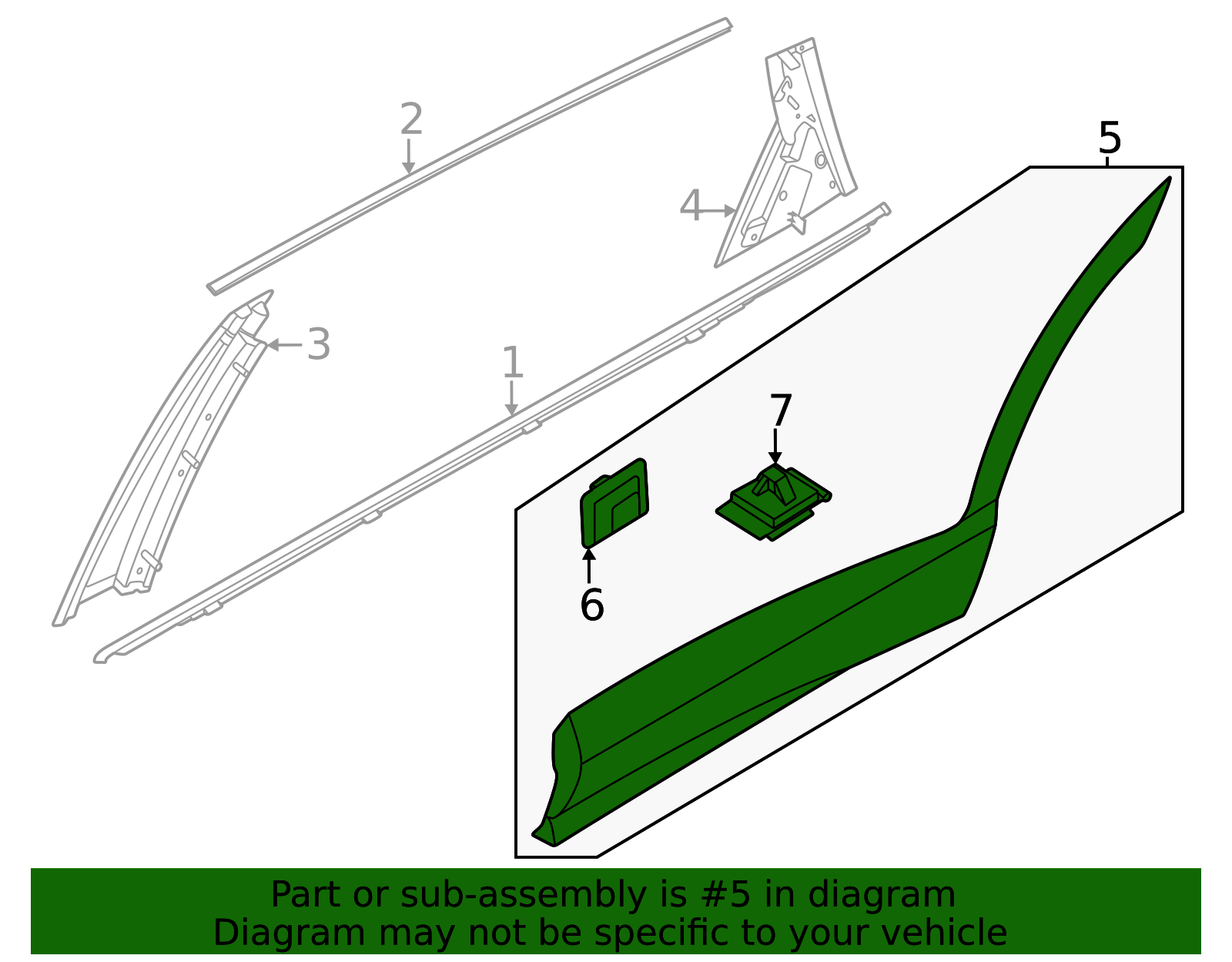 Genuine Body Side Molding for 2021-2025 Genesis | Part# 87732-T6000 ...