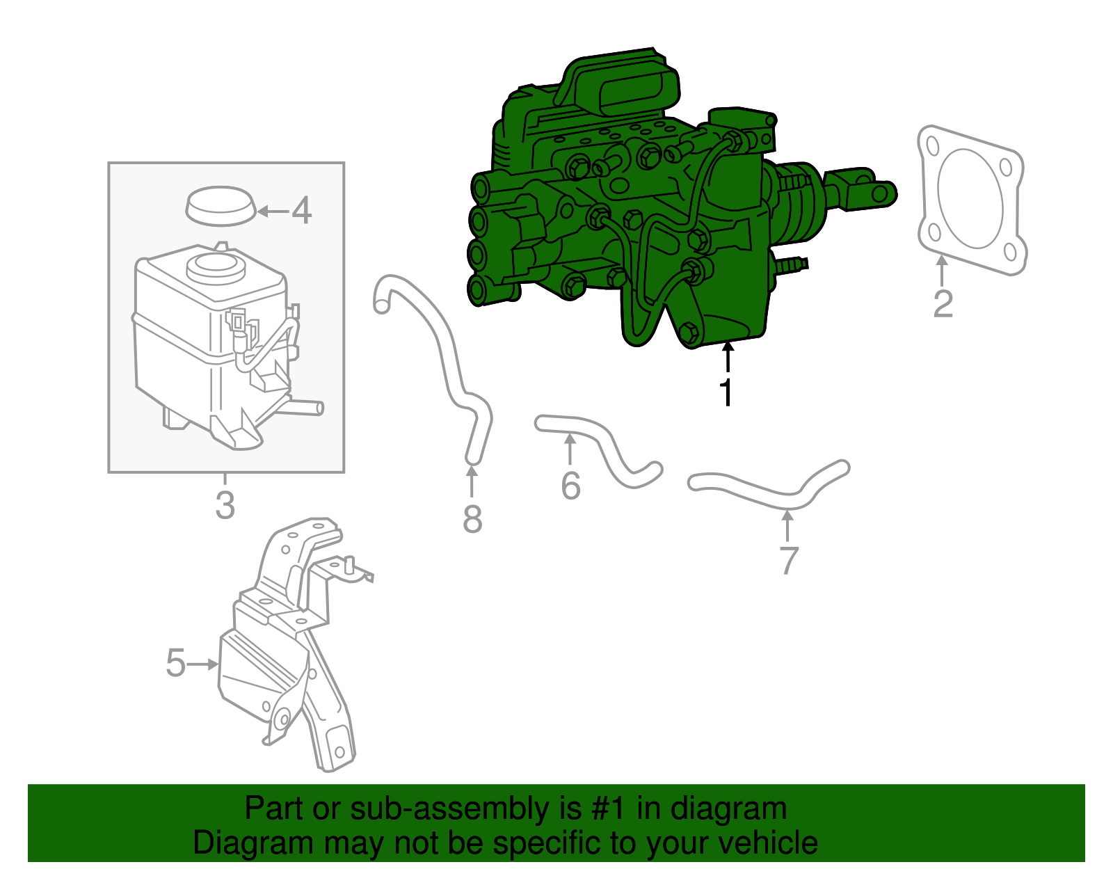 Genuine Toyota Master Cylinder part# 47050-42100 for 2016-2018 Toyota ...