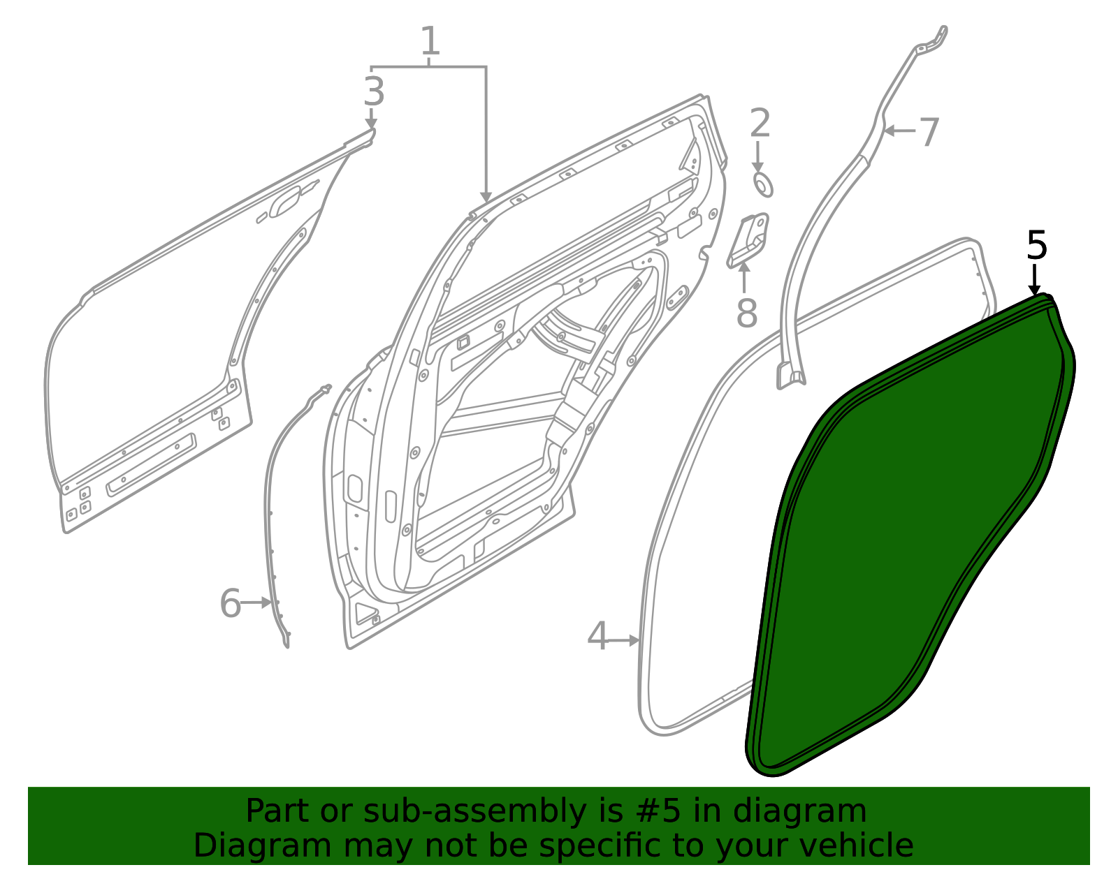 2025 Genesis GV80 Coupe Weather-Strip On Body 83110-T6500 | MotorMotor
