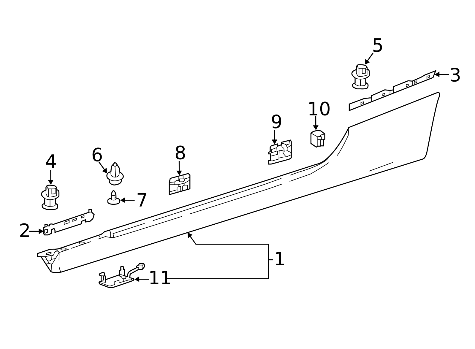 238-698-09-00-9999 - Trim, Longitudinal Member | Mercedes-Benz USA LLC