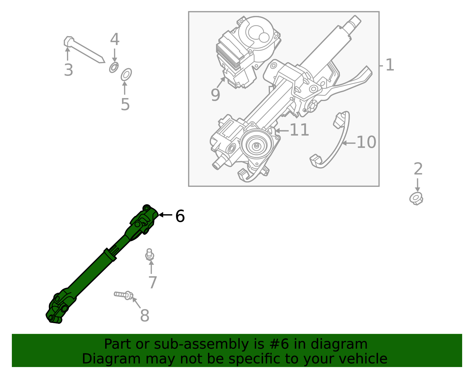 2021-2025 Kia K5 Lower Shaft 56400-L1500 | TascaParts.com