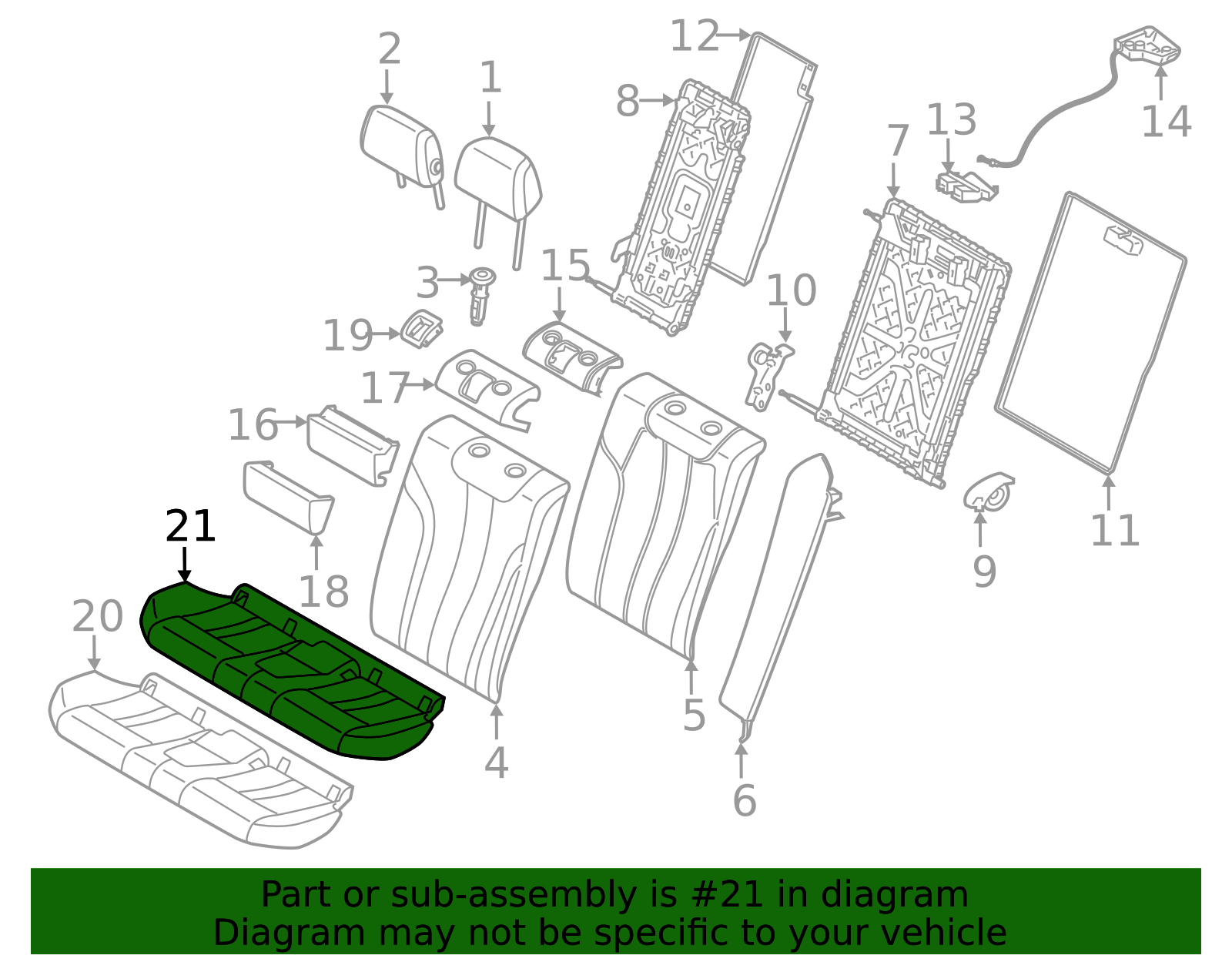 52-10-8-067-025 - High-Quality Bolster for 2018-2023 BMW M5 ...