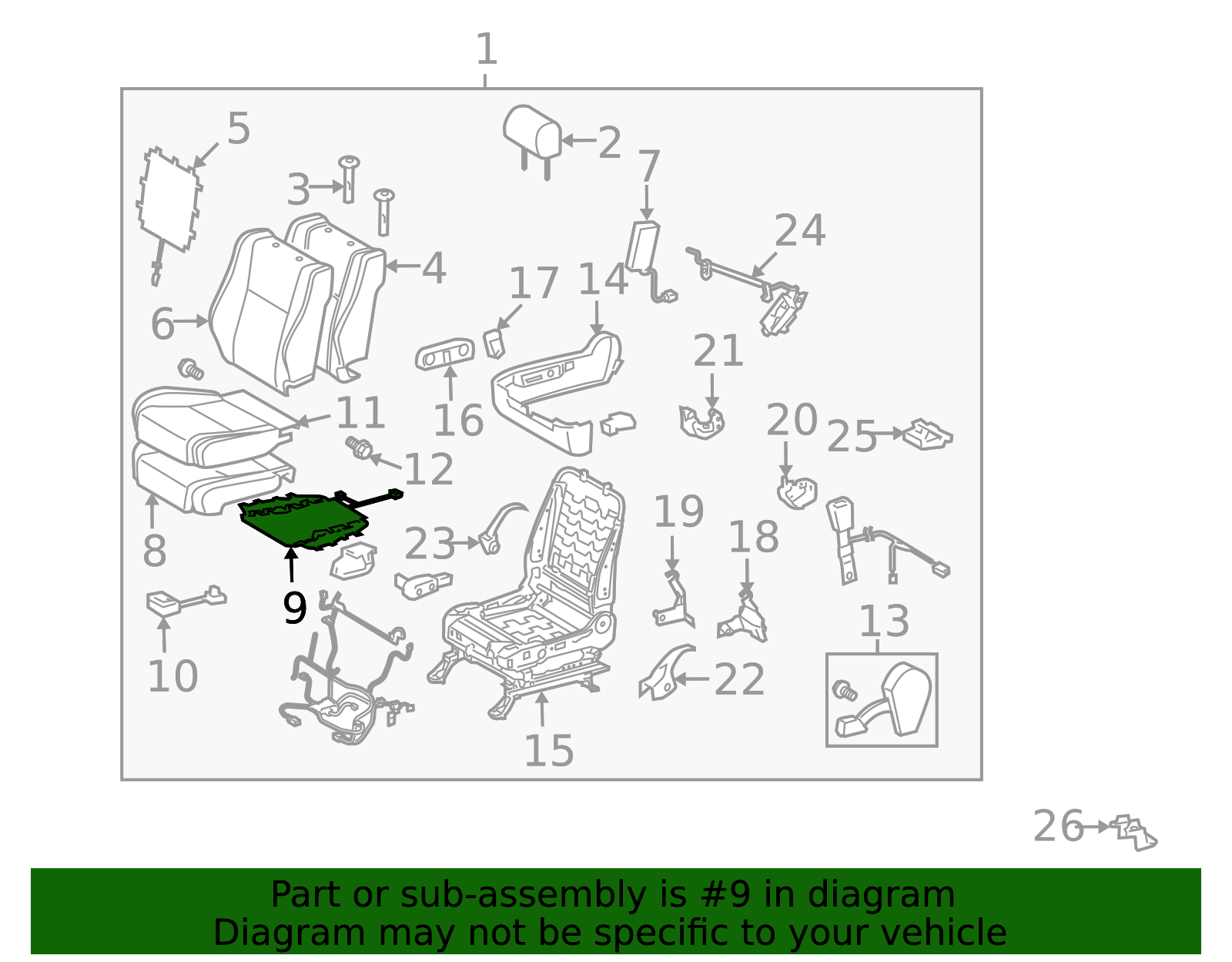 Genuine Official Toyota Seat Cushion Heater part# 87510-0C030 for 2007 ...