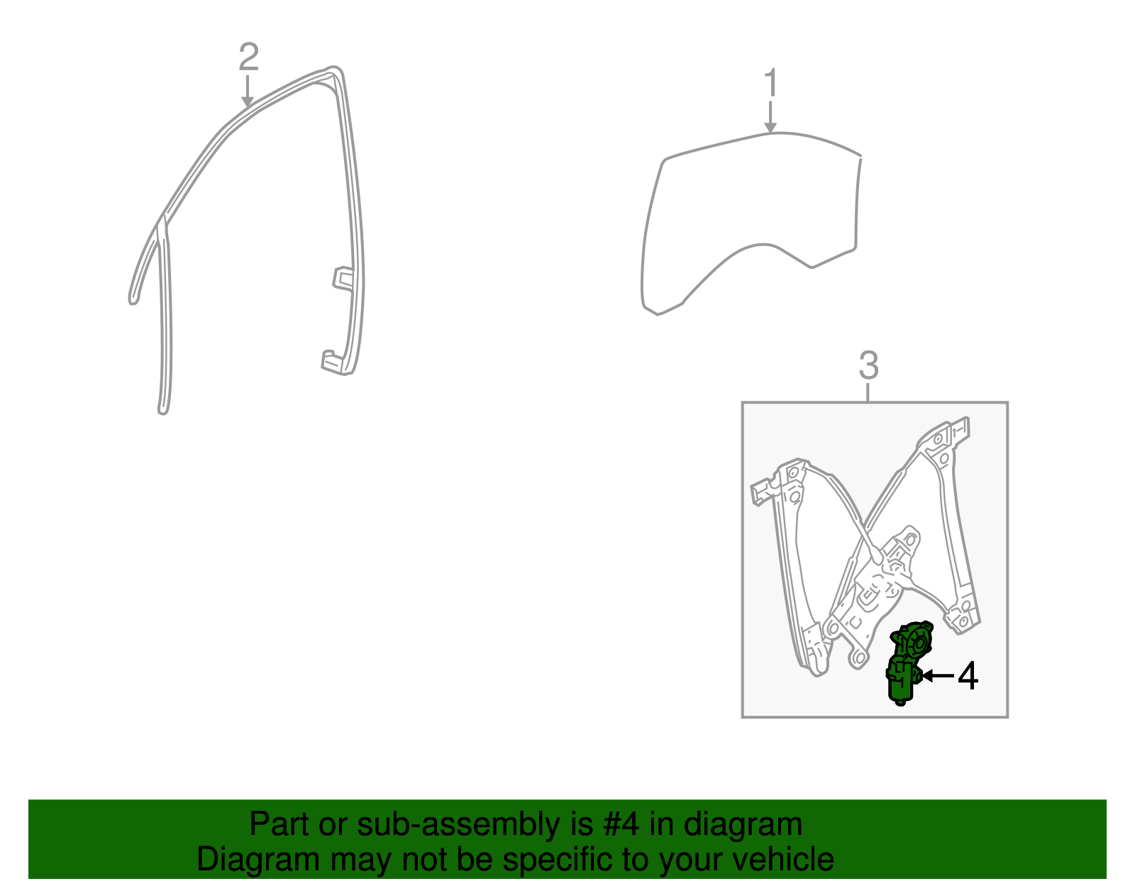 2010-2017 GM Power Window Regulator Motor 22823480 | Capital Chevy Parts