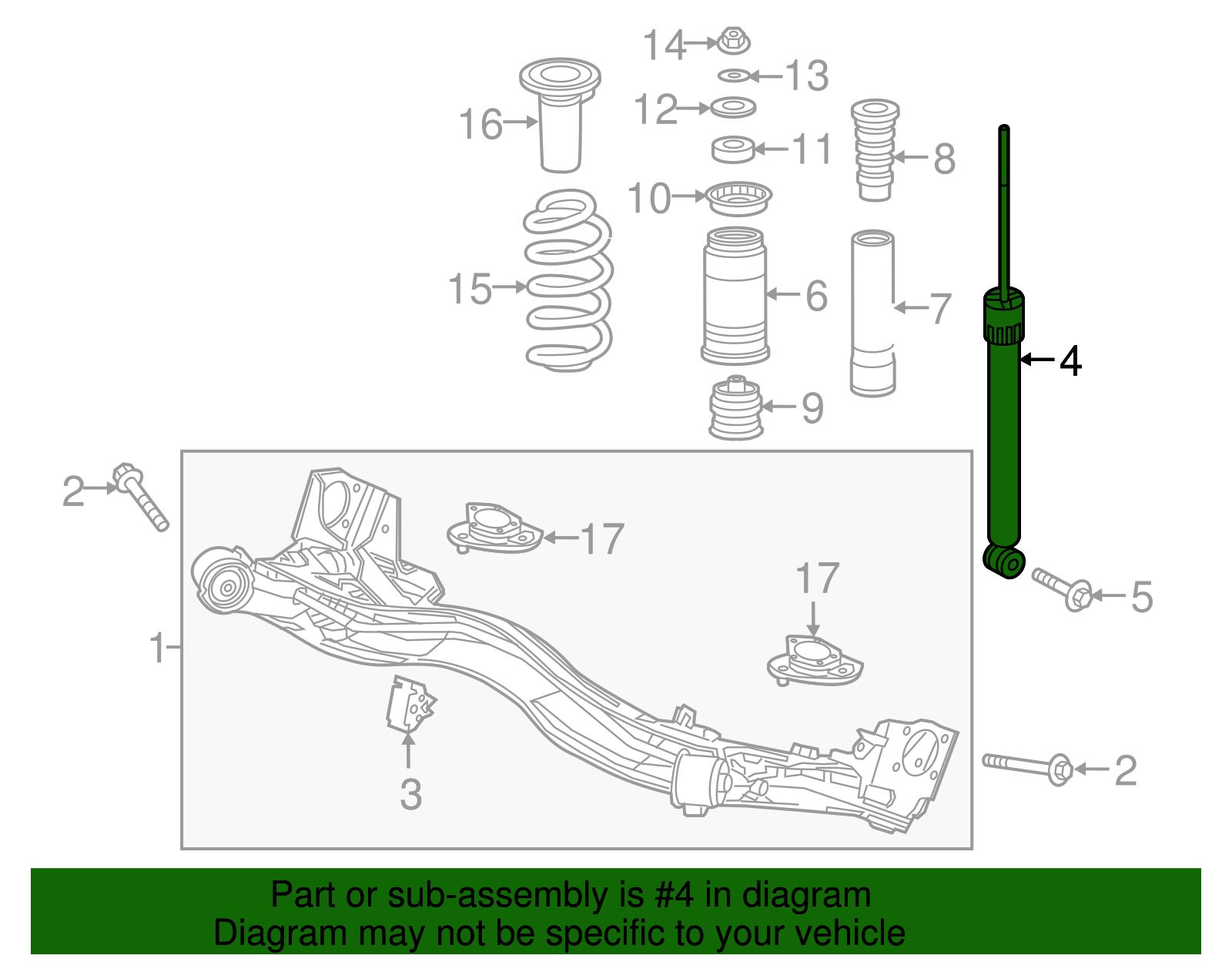 2016-2022 Honda HR-V Shock Absorber 52611-T7W-A02 | Honda Acura Online