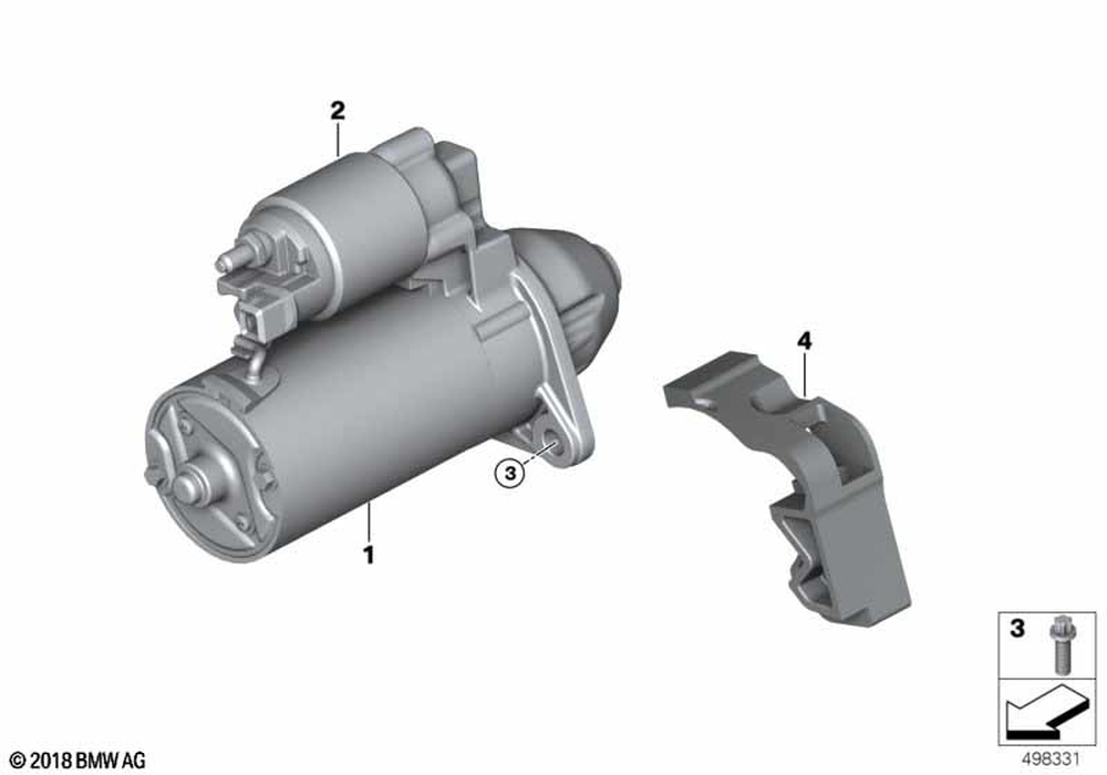 12418612576 - BMW Rp Starter Motor 2011-2019 BMW | Performance Auto Parts
