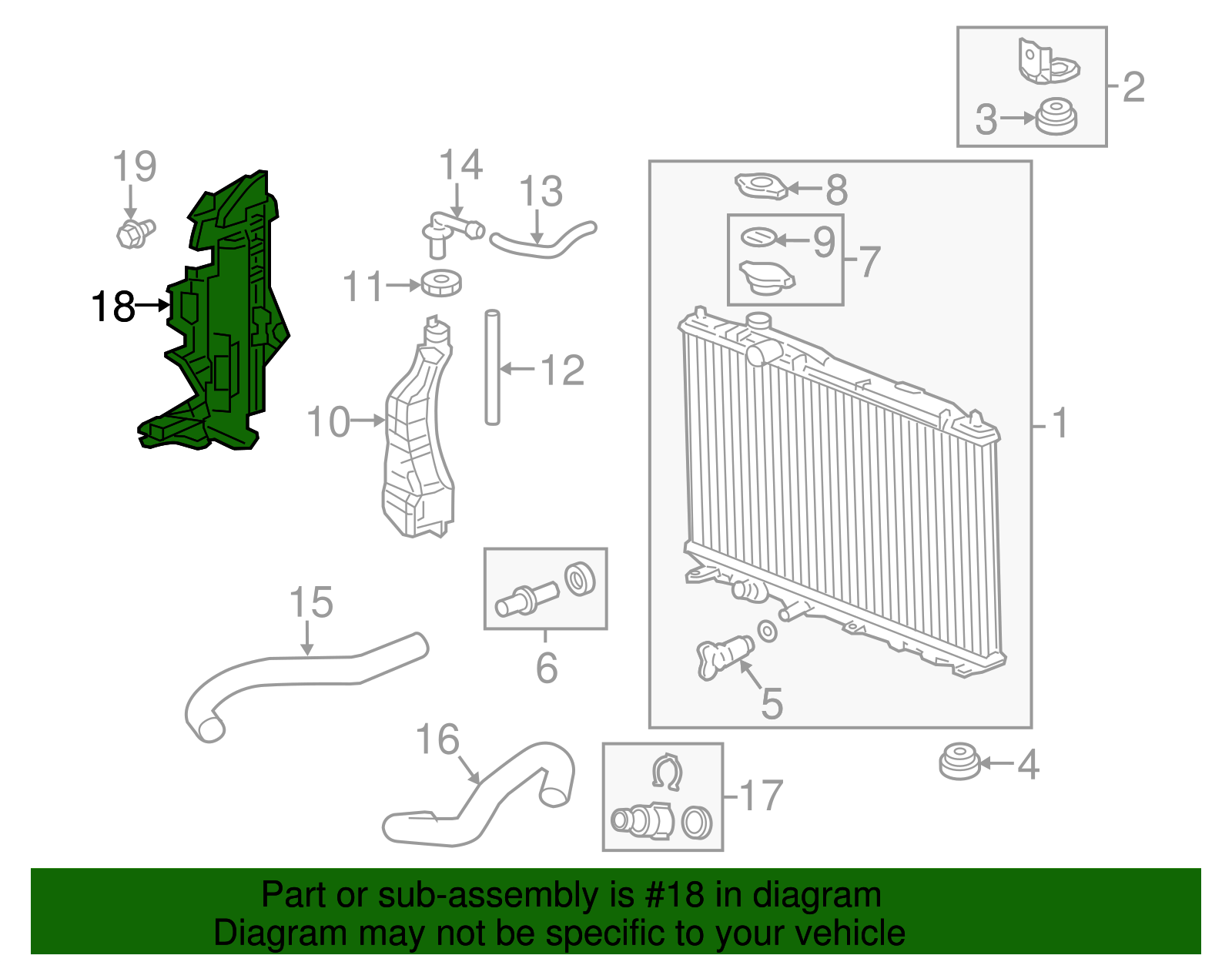 71109-TS9-A00 - 2013 Honda Civic - Duct L Front Bumper Side | All ...
