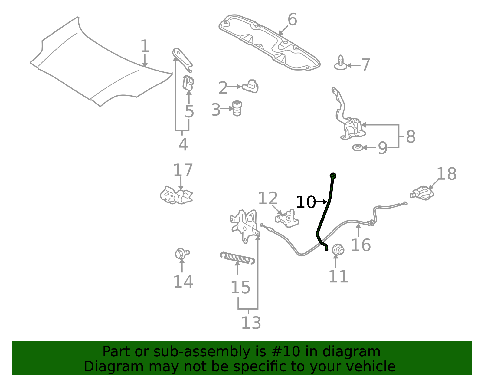Genuine Official Toyota Hood / Trunk Prop Rod part# 53440-52160 for ...