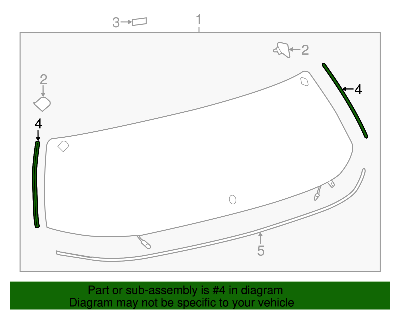 2013-2018 Toyota RAV4 Reveal Molding 75574-0R040 | Toyota San Diego Parts