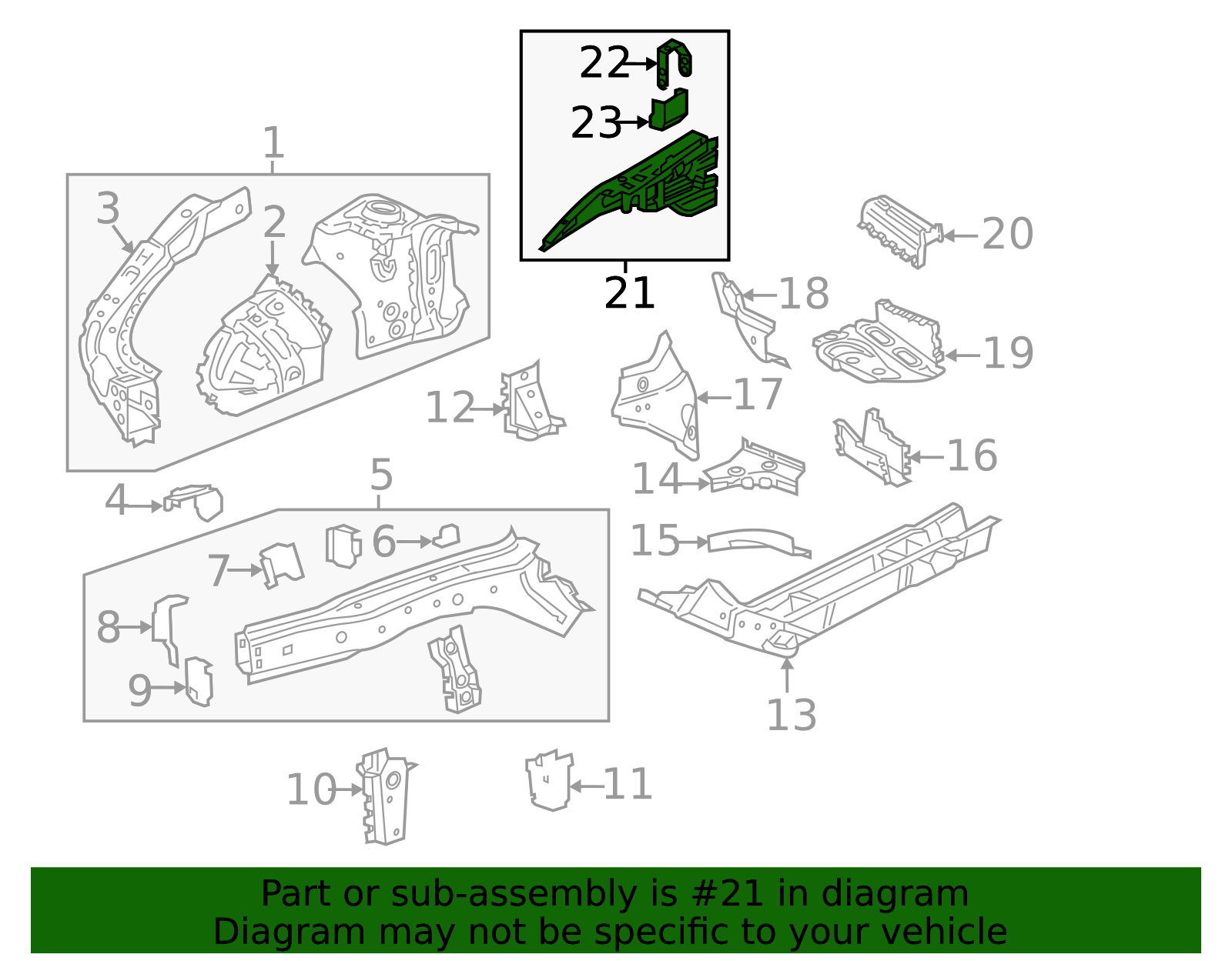 2018-2024 Chevrolet Equinox Passenger Side Front Compartment Upper Side ...
