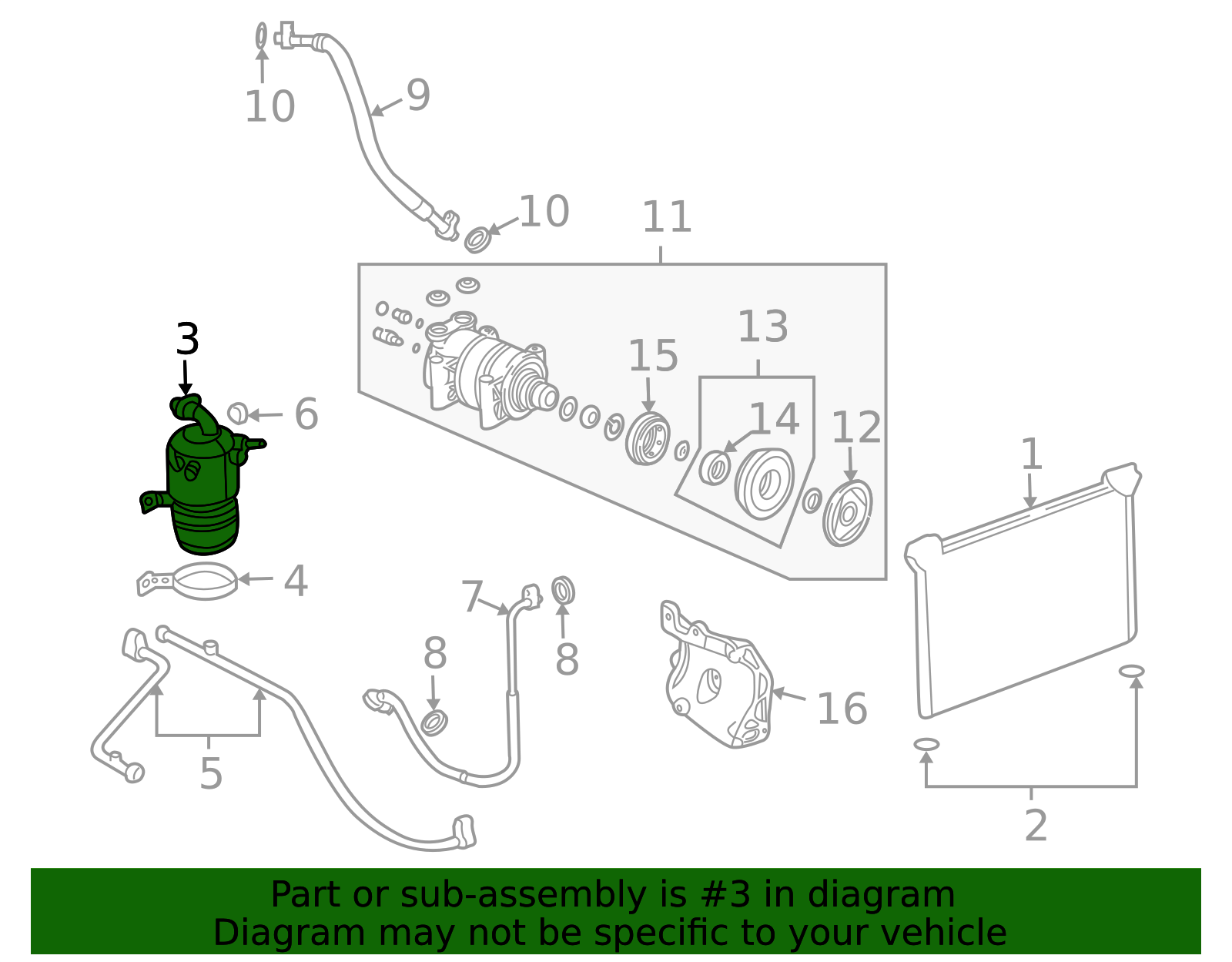 2004-2007 GM A/C Accumulator 19130067 | Shop Matick Buick GMC