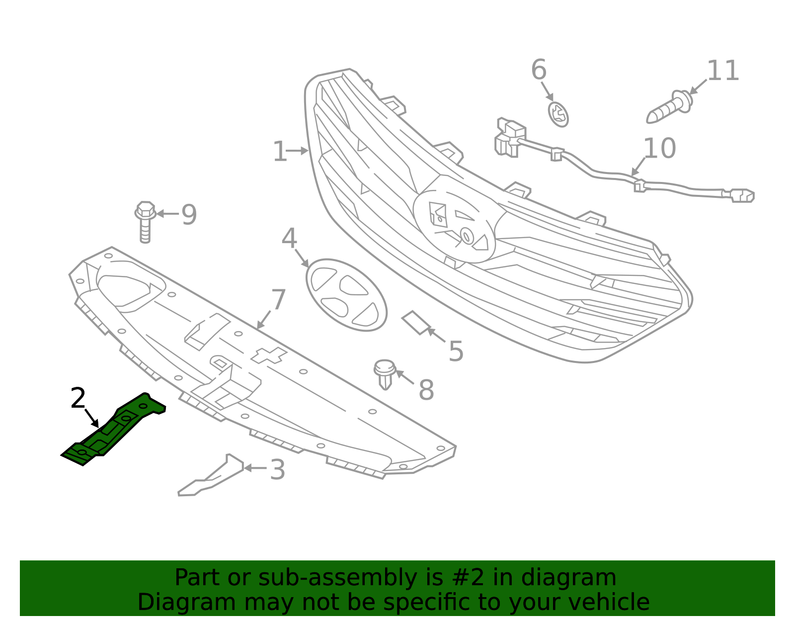 2013-2018 Hyundai Santa Fe Sport Support Bracket 86573-4Z000 | OEM ...