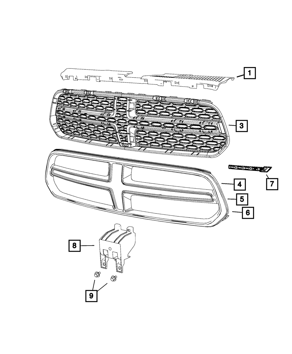 68200506AA - High-Quality Grille Nameplate for 2014-2020 Dodge Durango ...