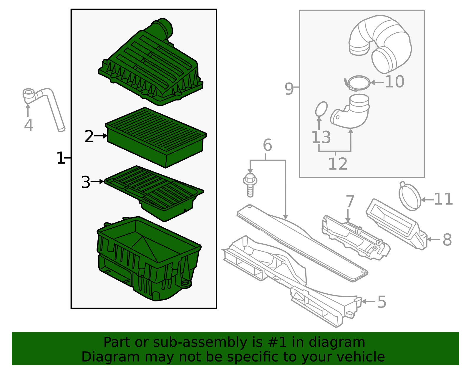 5Q0-129-607-AC - Air Filter And Housing Assembly 2015-2017 Volkswagen ...