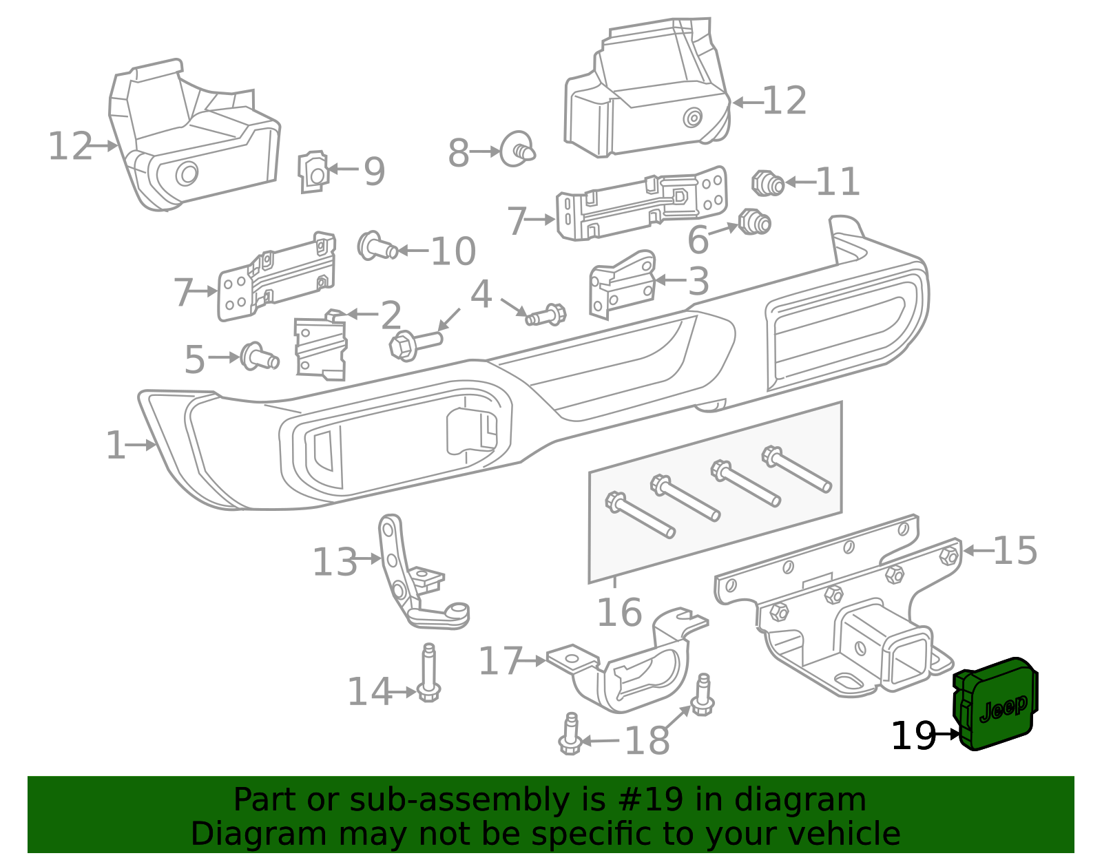 2014-2025 Jeep Hitch Plug 82213706 | Mopar Parts Canada