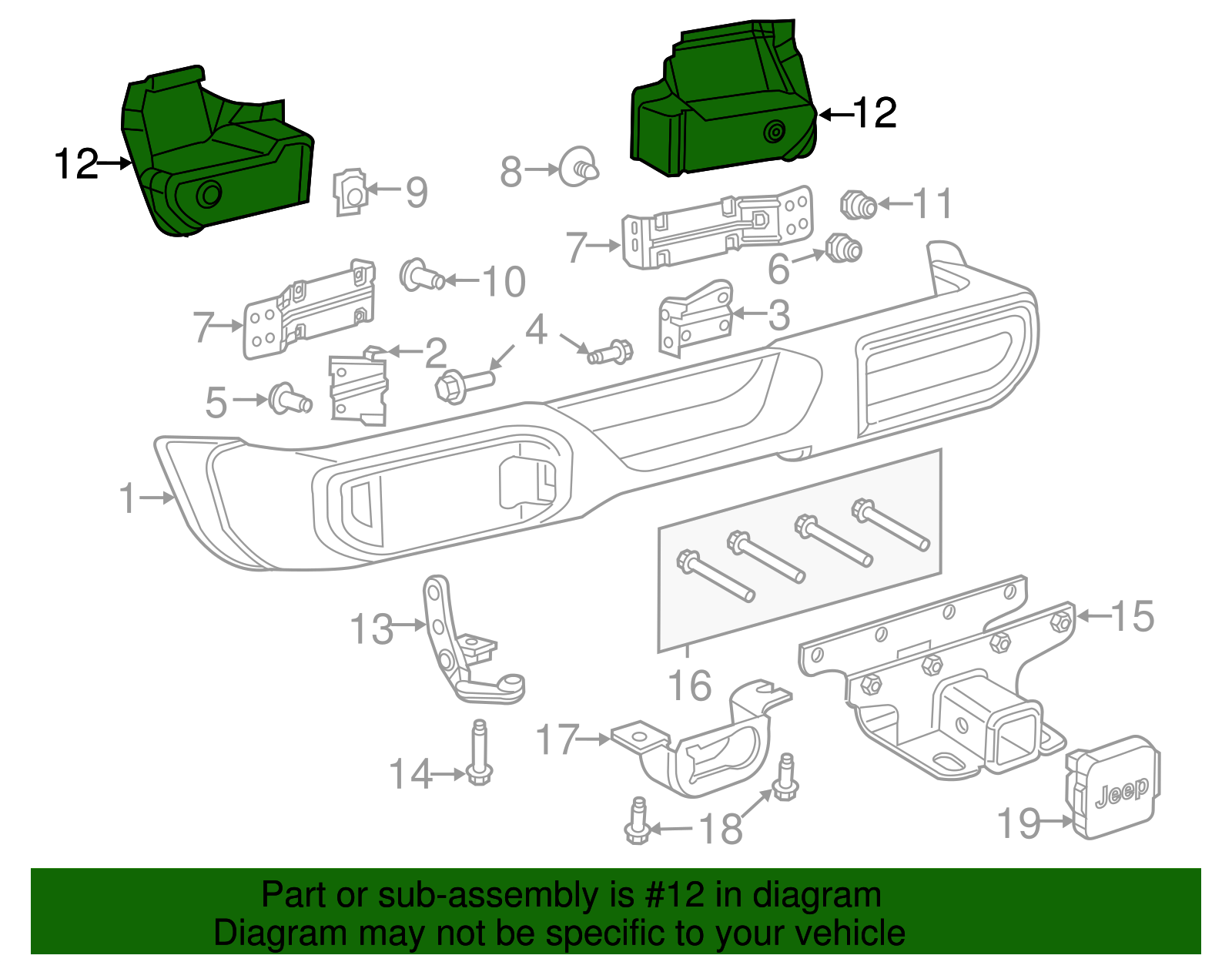 68349681AD - Close Out Panel Left - 2018-2020 Jeep Wrangler | Mopar ...