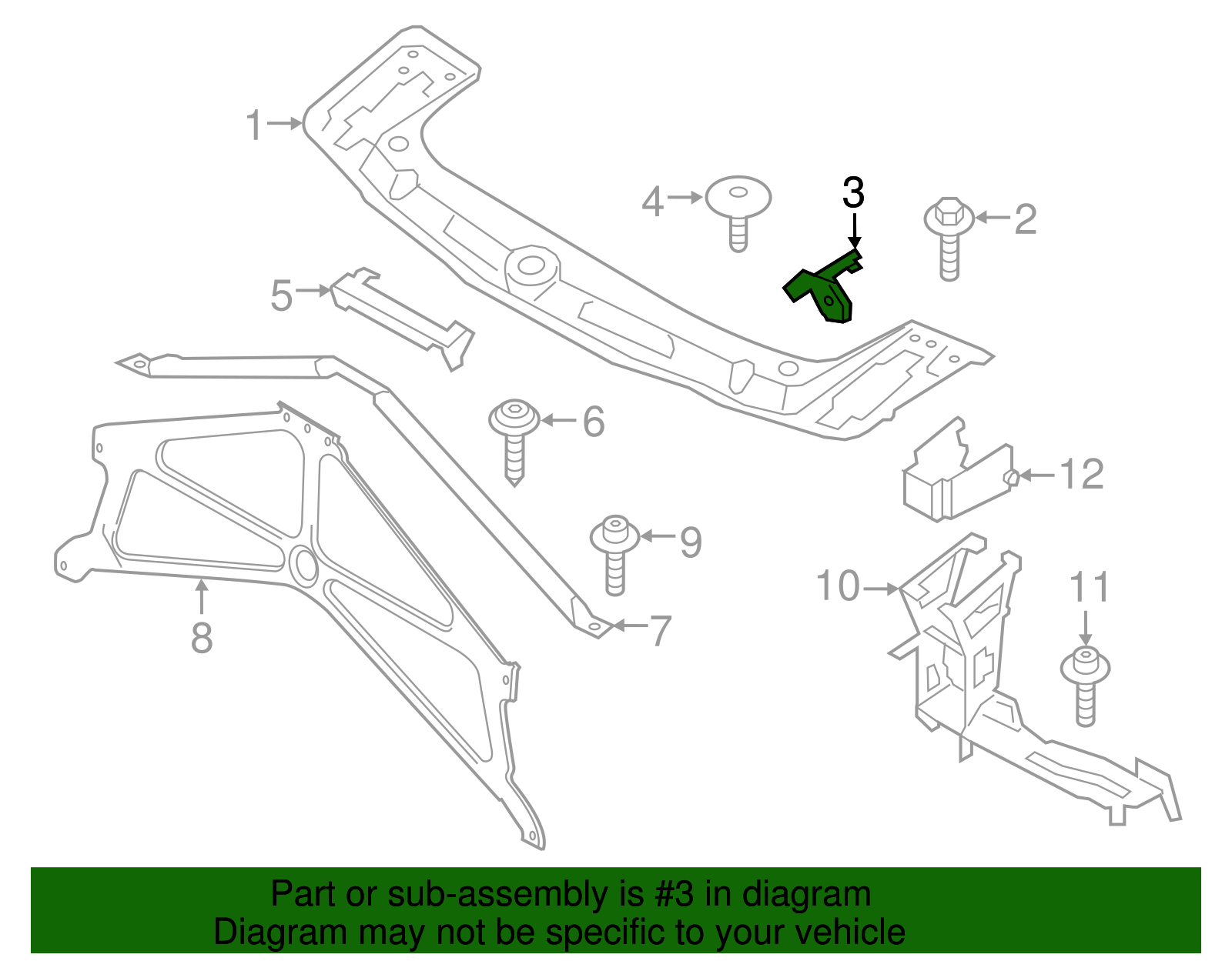 51647285597 - 2012-2020 BMW Headlamp Bracket (51-64-7-285-597) | BMW of ...