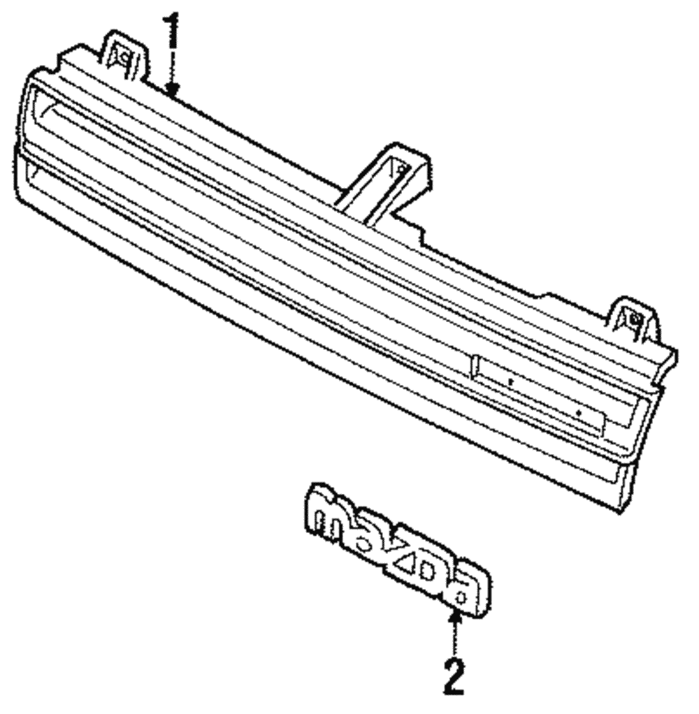 1988-1989 Mazda 626 Grille G225-50-710A | Mazda Parts Deals