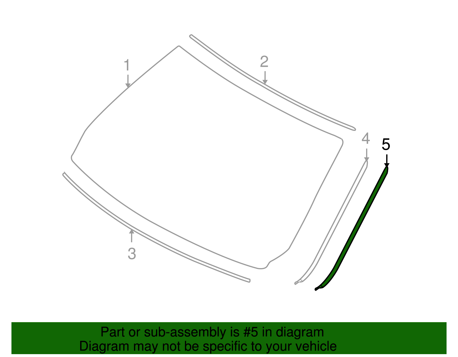 51137184005 - 2006-2012 BMW Drip Molding Gasket (51-13-7-184-005) | BMW ...