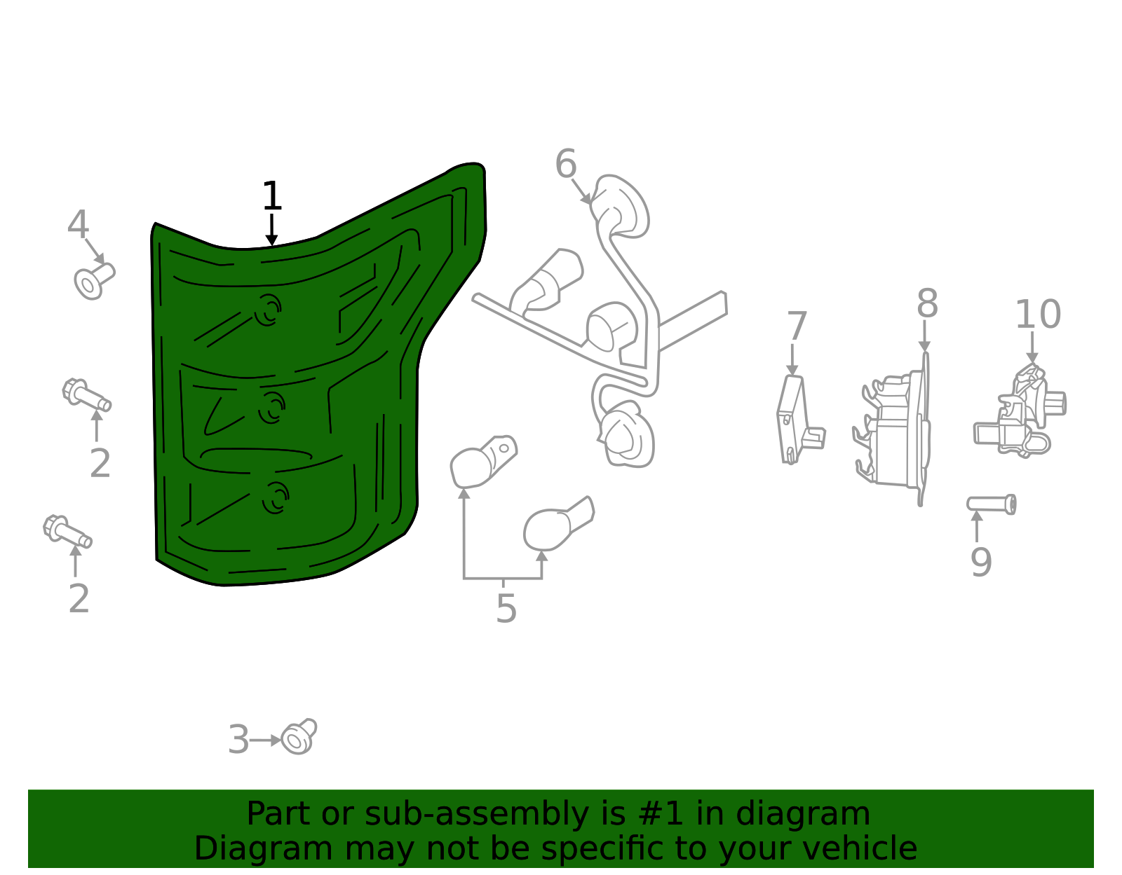 ML3Z-13404-C - Tail Lamp Assembly 2021-2025 Ford F-150 | Ford Parts Direct