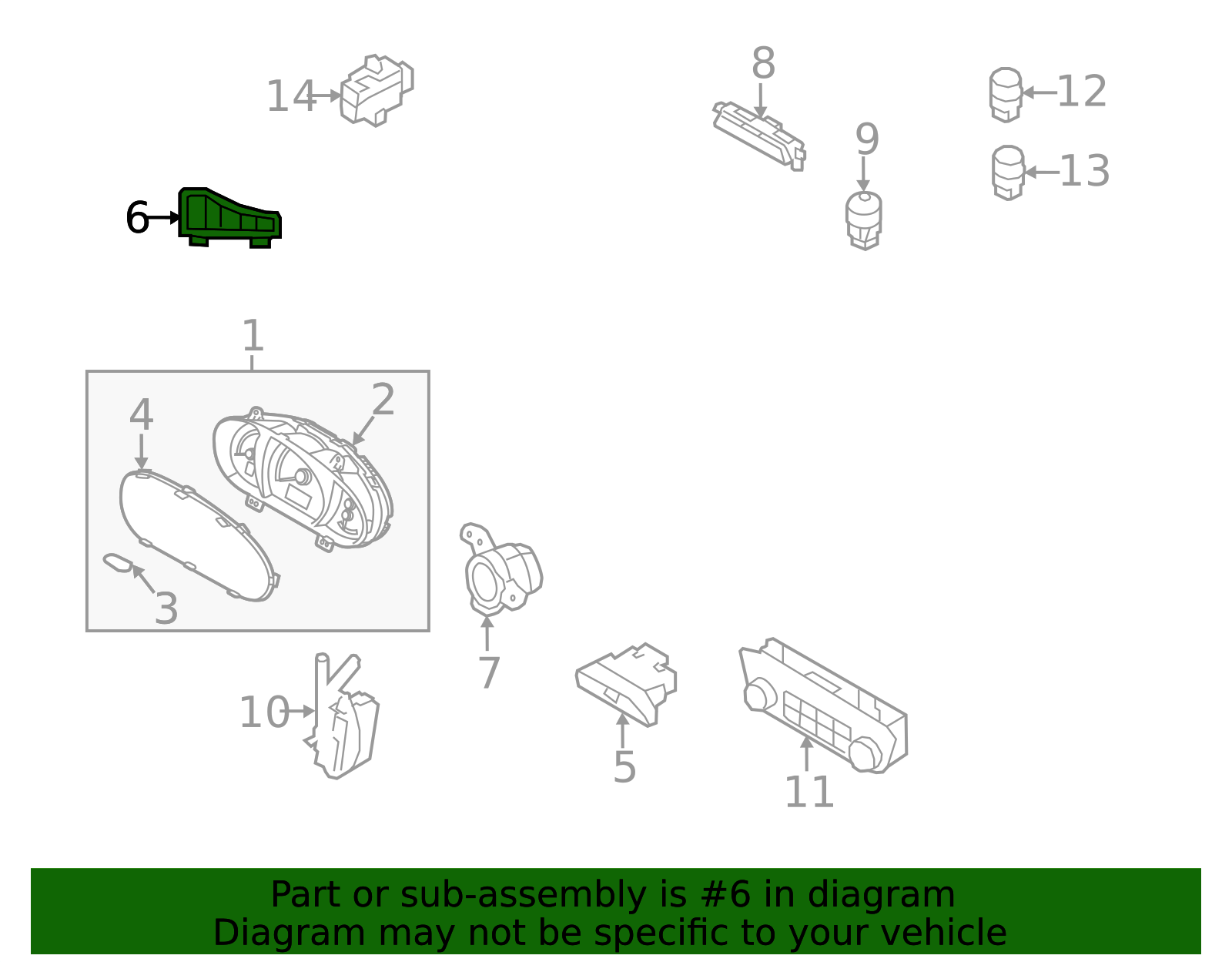 2014-2016 Kia Sportage Switch Assembly 93700-3W210GAH | QuirkParts