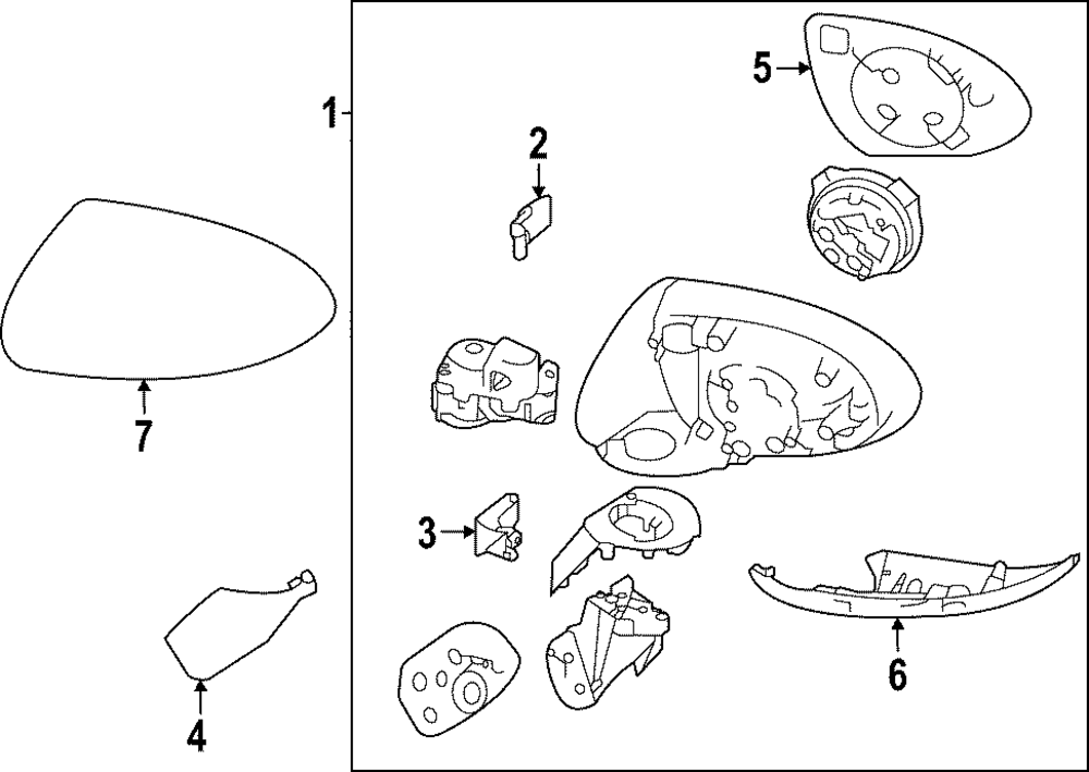 2022-2025 Toyota GR86 2022-2024 Toyota GR86 - Mirror Glass SU003-09569 ...