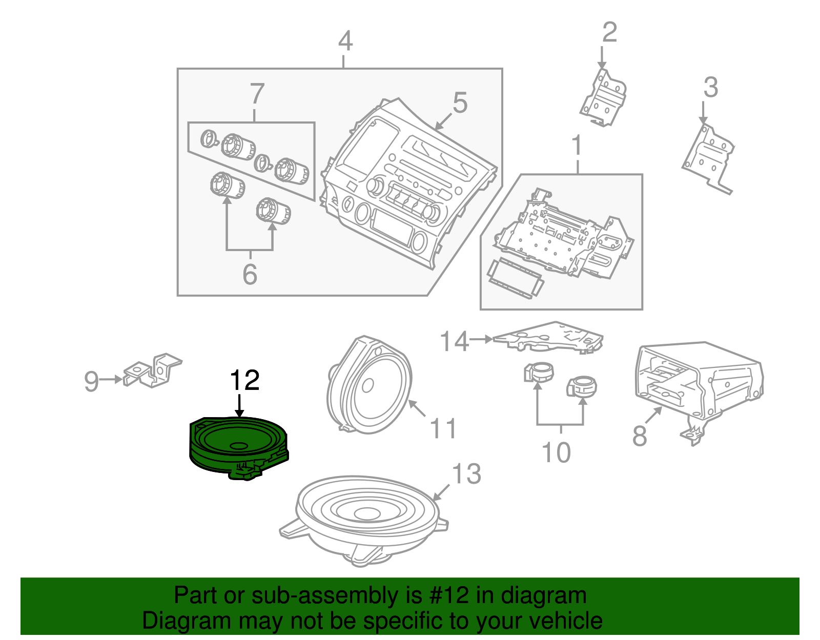 39120-SVA-A01 - Front Dr Speaker 2006-2011 Honda | Honda Parts Online